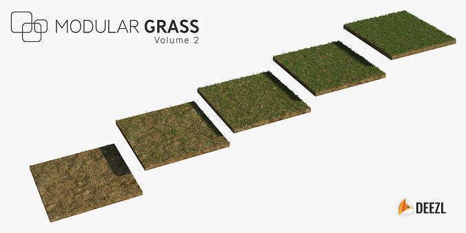 Modular Grass Volume 2 3D model | CGTrader