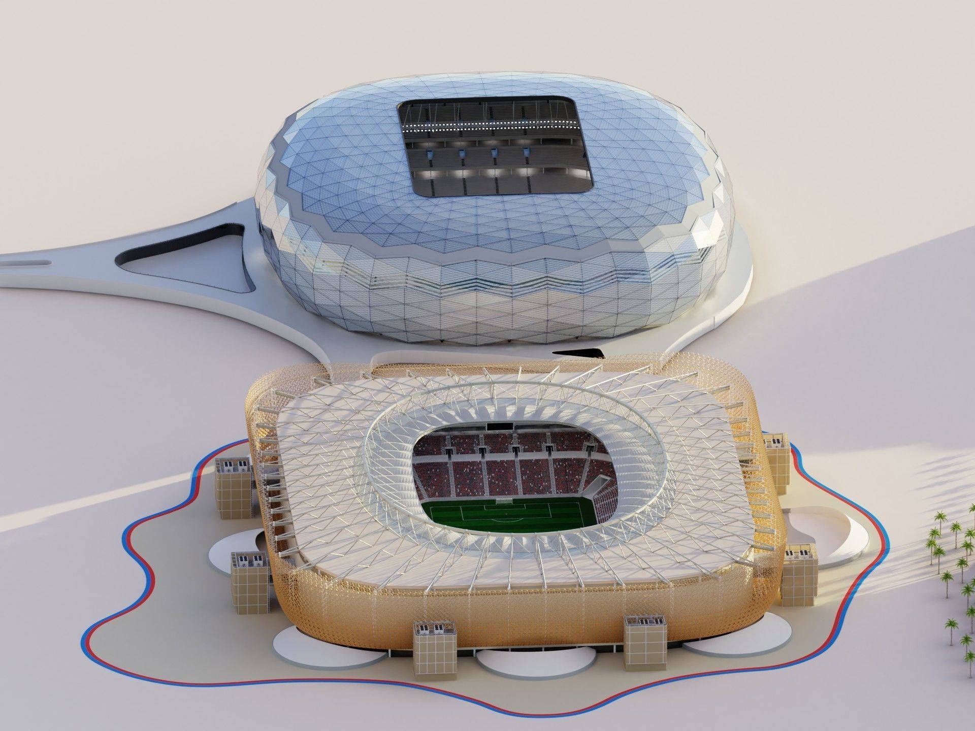 Fifa world cup 2022 qatar stadiums 3D Model Collection | CGTrader