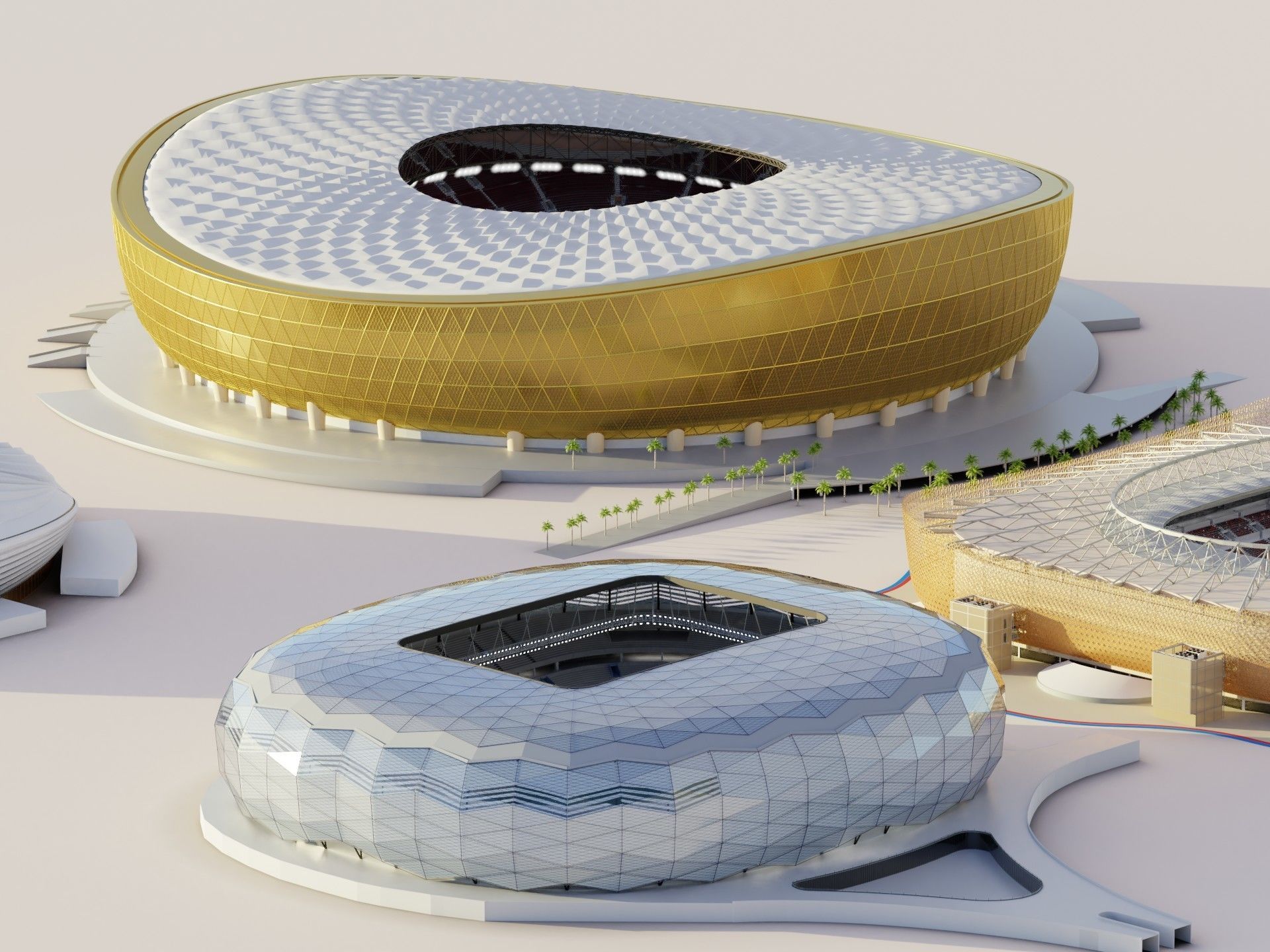 Fifa world cup 2022 qatar stadiums 3D Model Collection | CGTrader