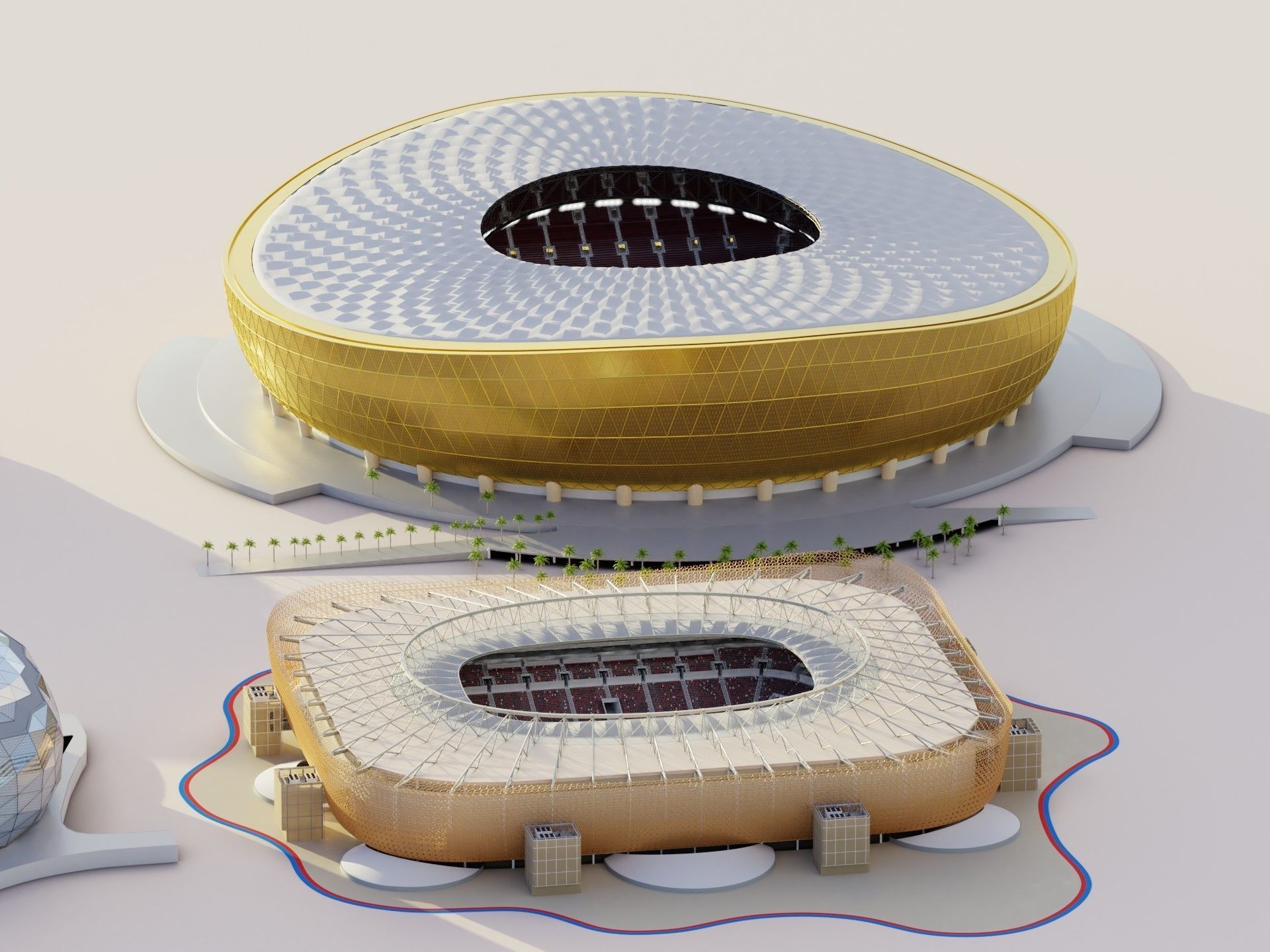 Fifa world cup 2022 qatar stadiums 3D Model Collection | CGTrader
