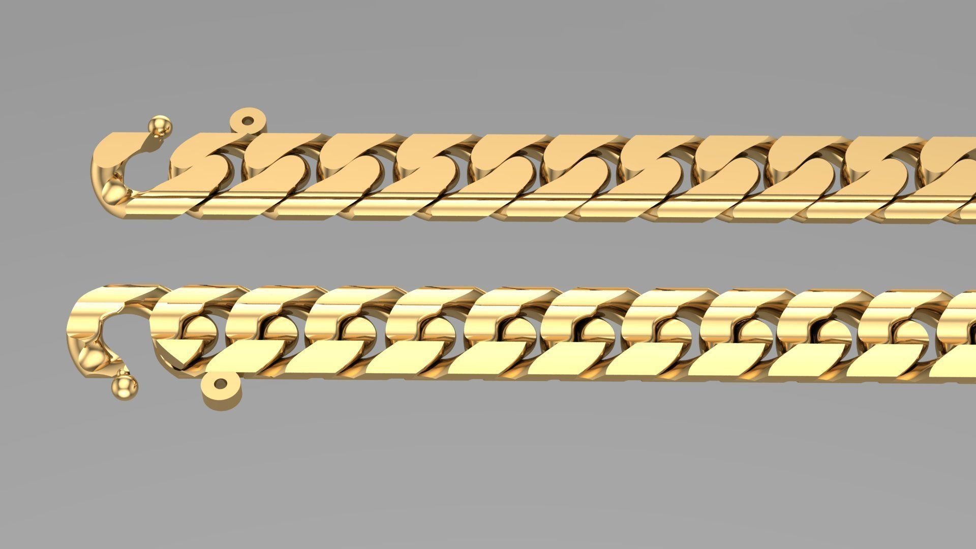 two sided cuban chain JUST STL 3D model | CGTrader