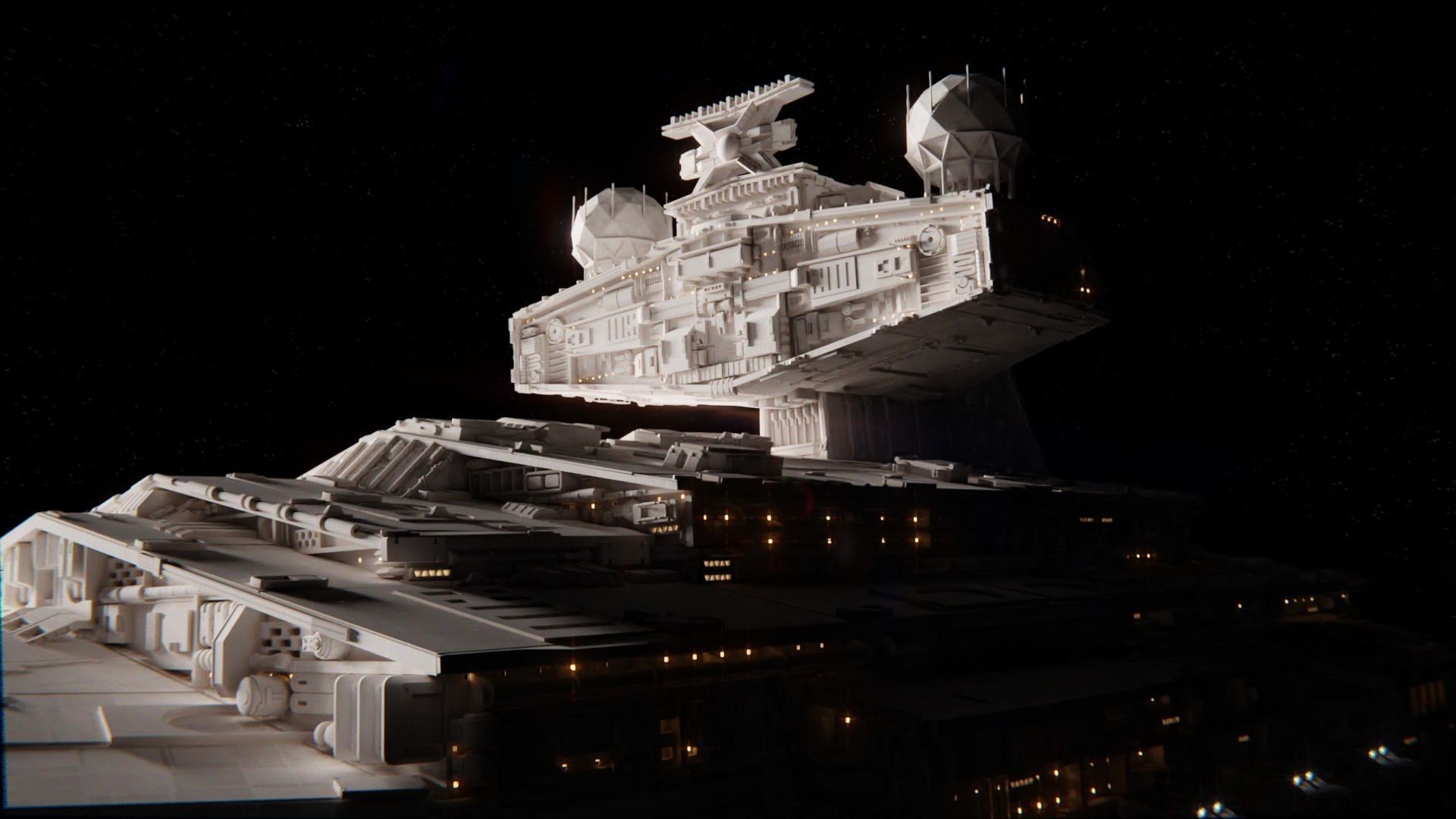 Imperial I-Class Star Destroyer 3D model rigged | CGTrader