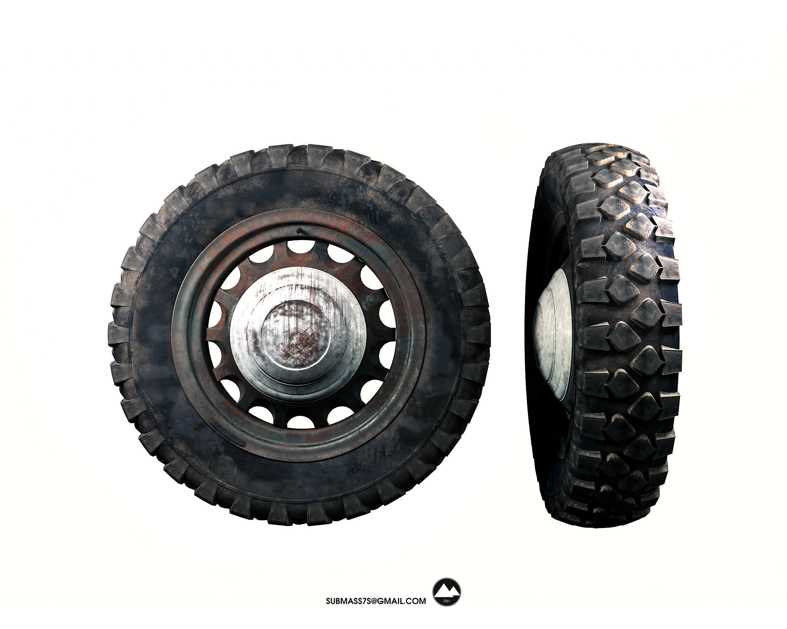 Tyre disk 3D model | CGTrader