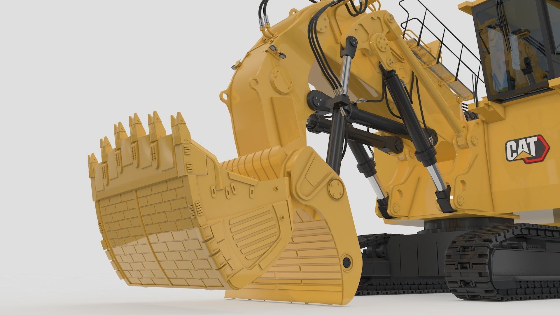 Mining Shovel Excavator 3D model animated rigged | CGTrader