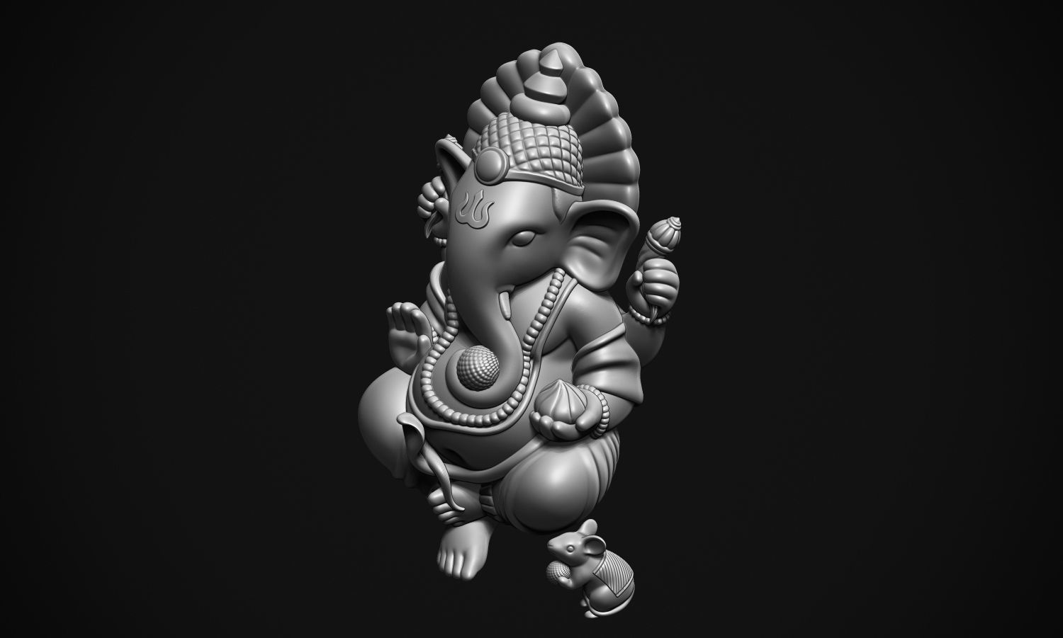 Ganesh ji with Mushak raj 3D model 3D printable | CGTrader