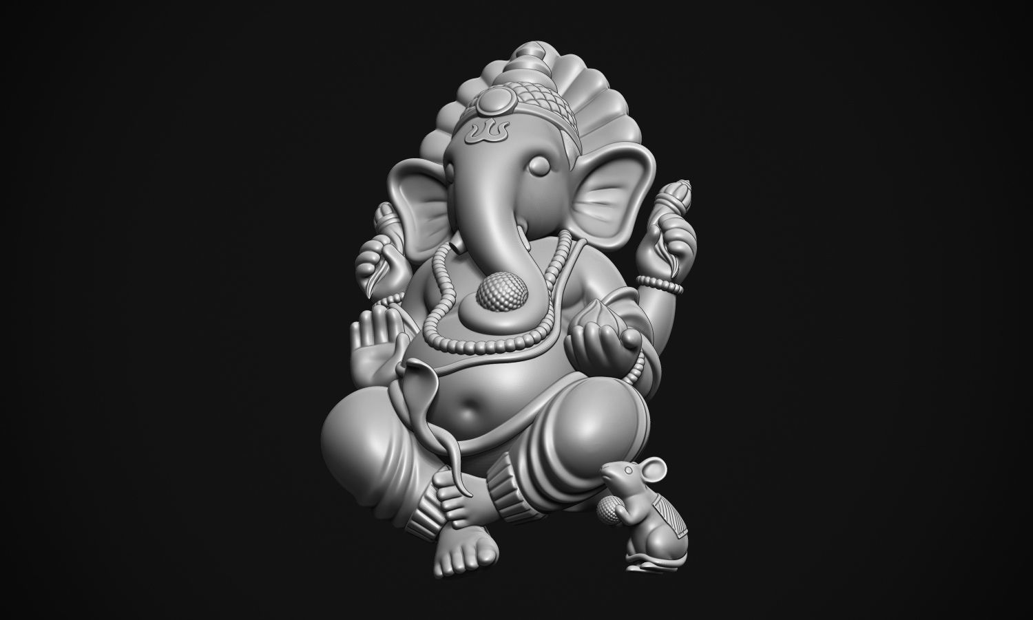 Ganesh ji with Mushak raj 3D model 3D printable | CGTrader