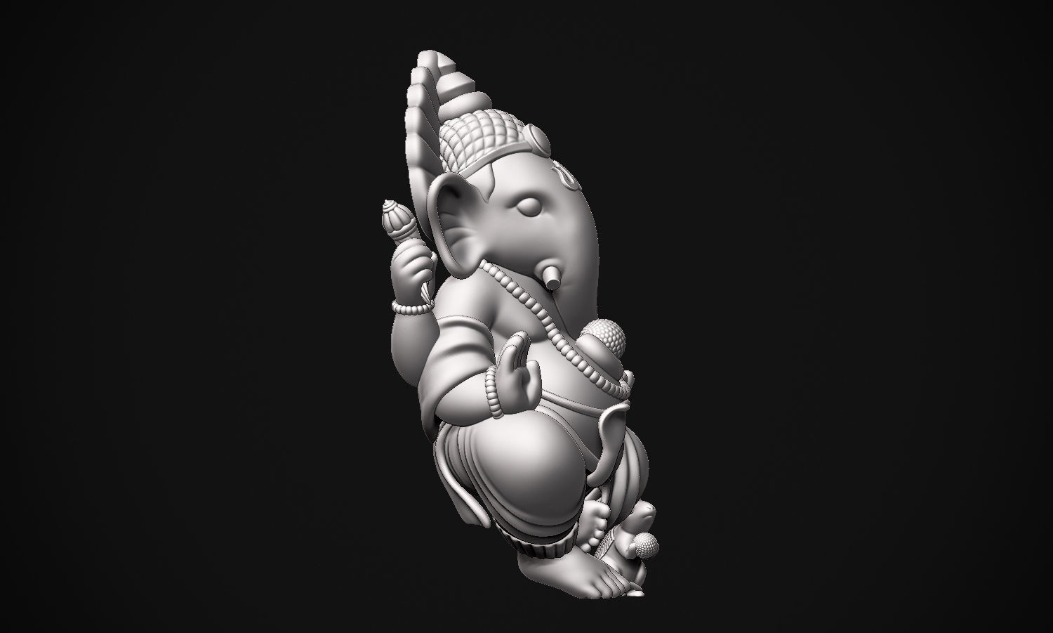 Ganesh ji with Mushak raj 3D model 3D printable | CGTrader