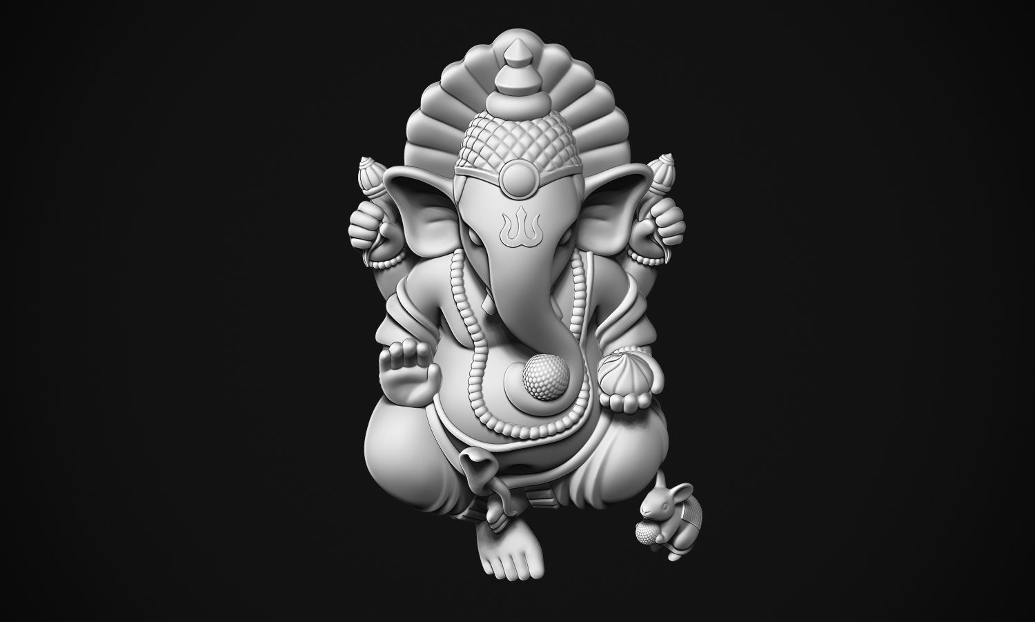 Ganesh ji with Mushak raj 3D model 3D printable | CGTrader