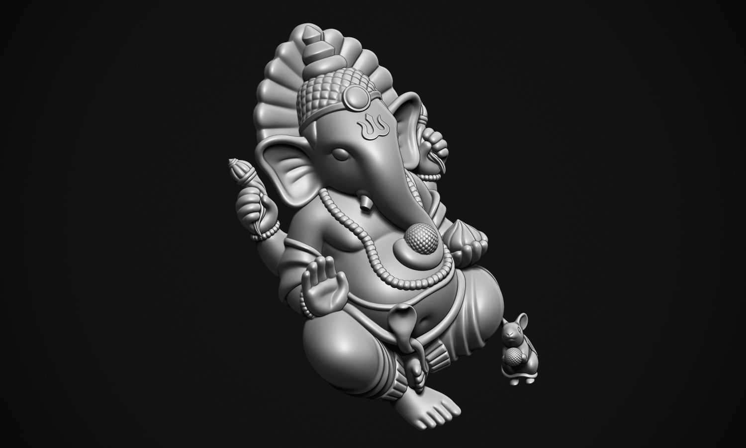 Ganesh ji with Mushak raj 3D model 3D printable | CGTrader