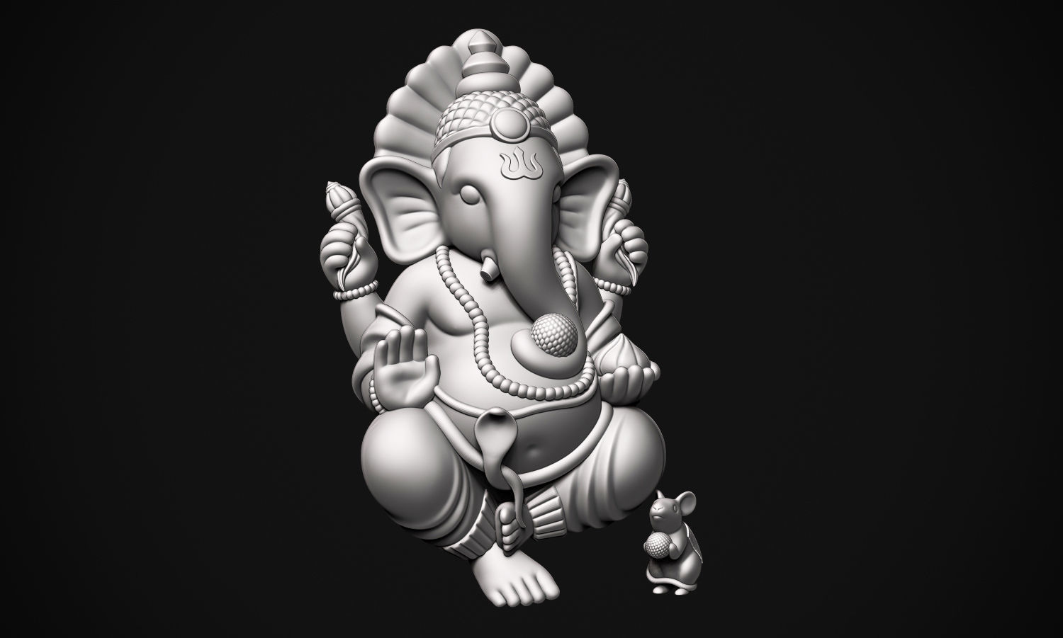Ganesh ji with Mushak raj 3D model 3D printable | CGTrader