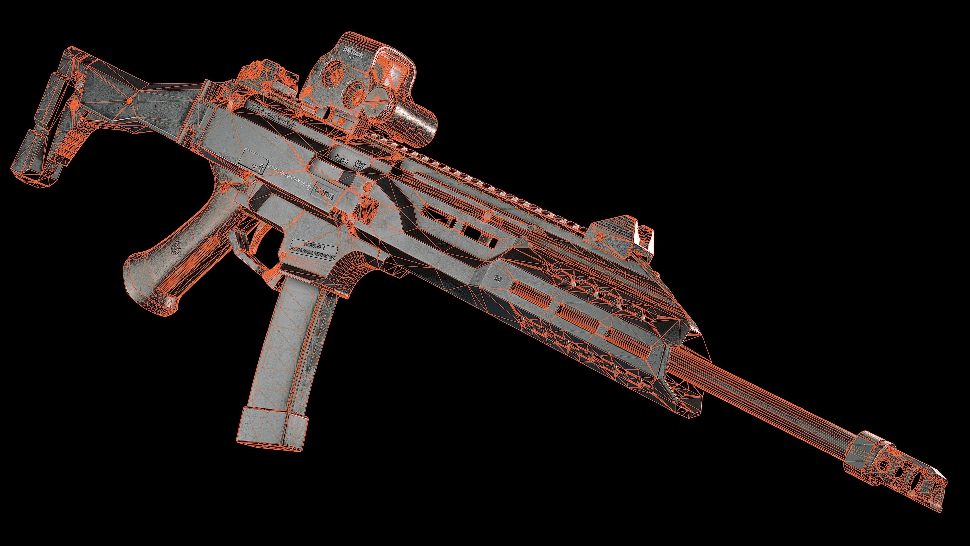 3D model CZ Scorpion EVO 3 VR / AR / low-poly | CGTrader