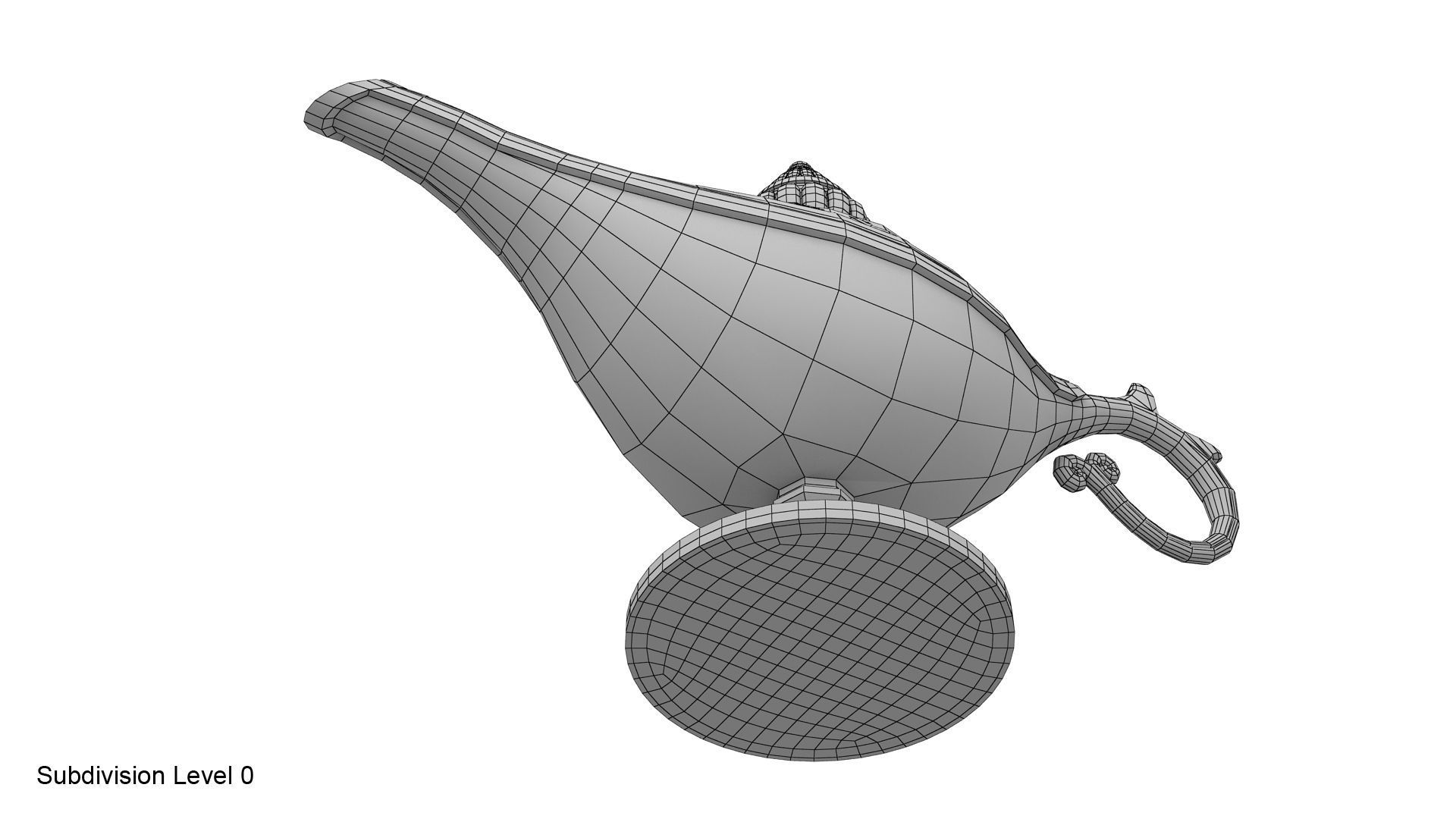 Gold magic lamp 3D model | CGTrader