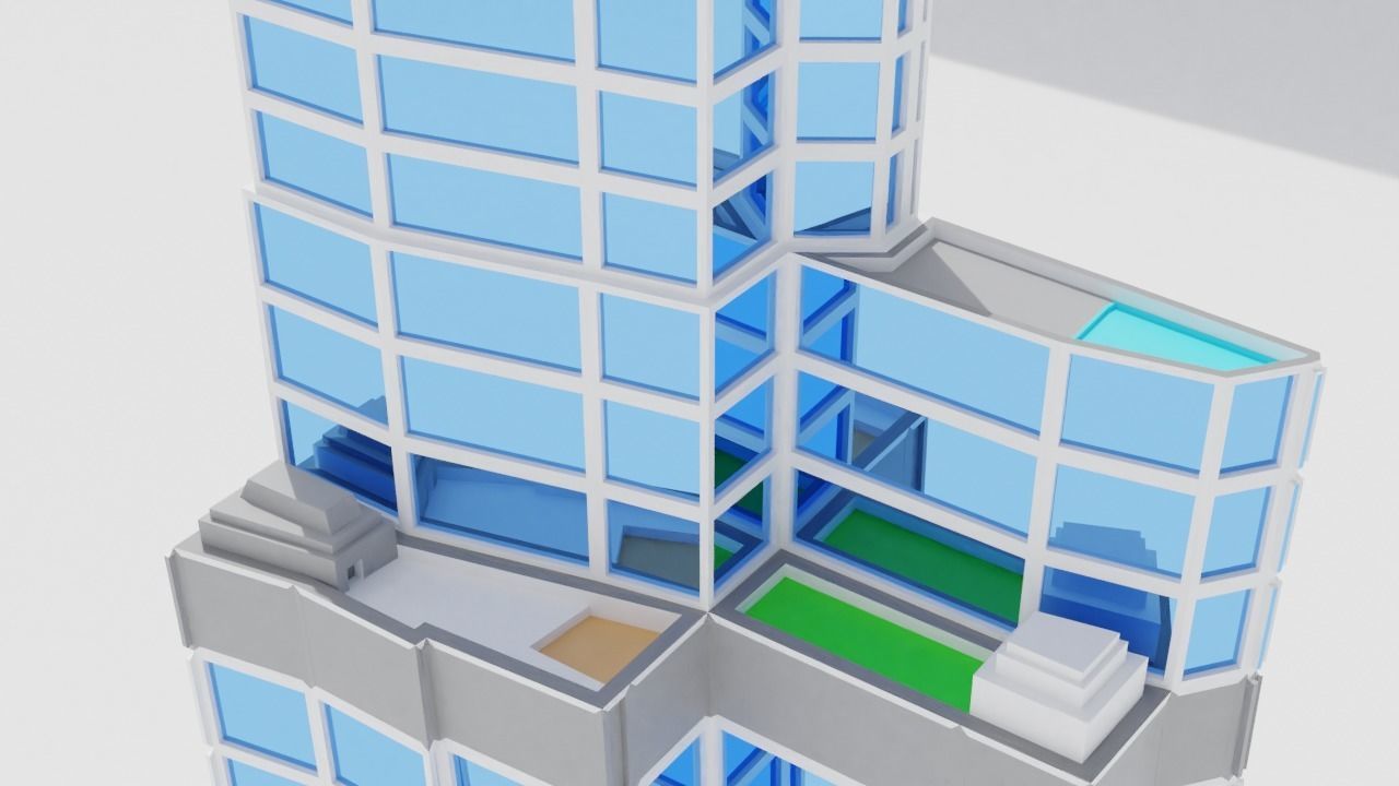 Skyscraper Cartoon Style free 3D model | CGTrader