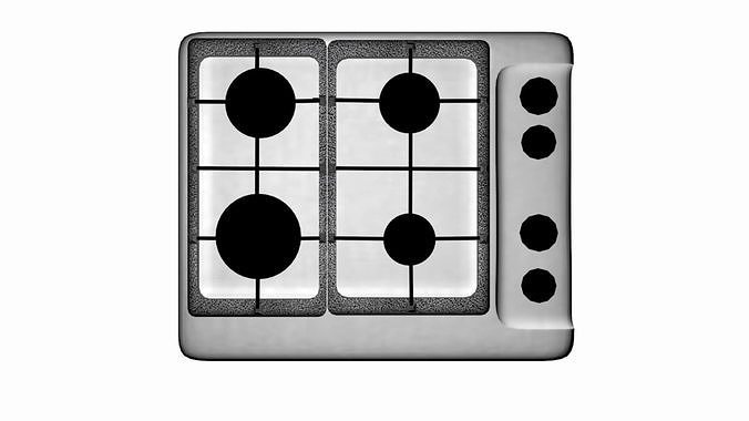 Cooker hob 3D model | CGTrader