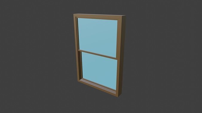Simple Double Hung Window free VR / AR / low-poly 3D model | CGTrader