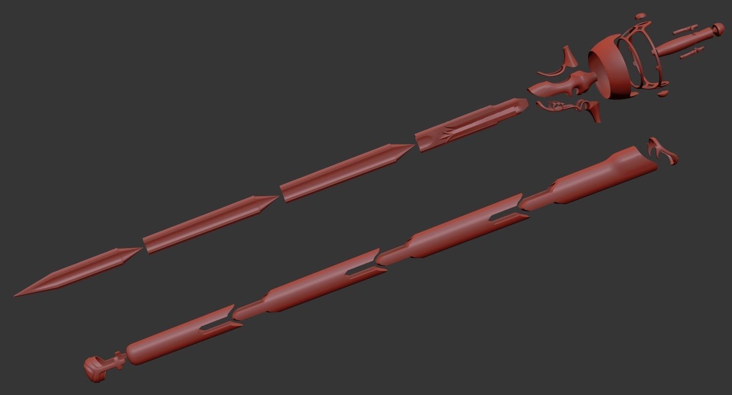 Sword Art Online Lambent Light Rapier 3D model 3D printable | CGTrader