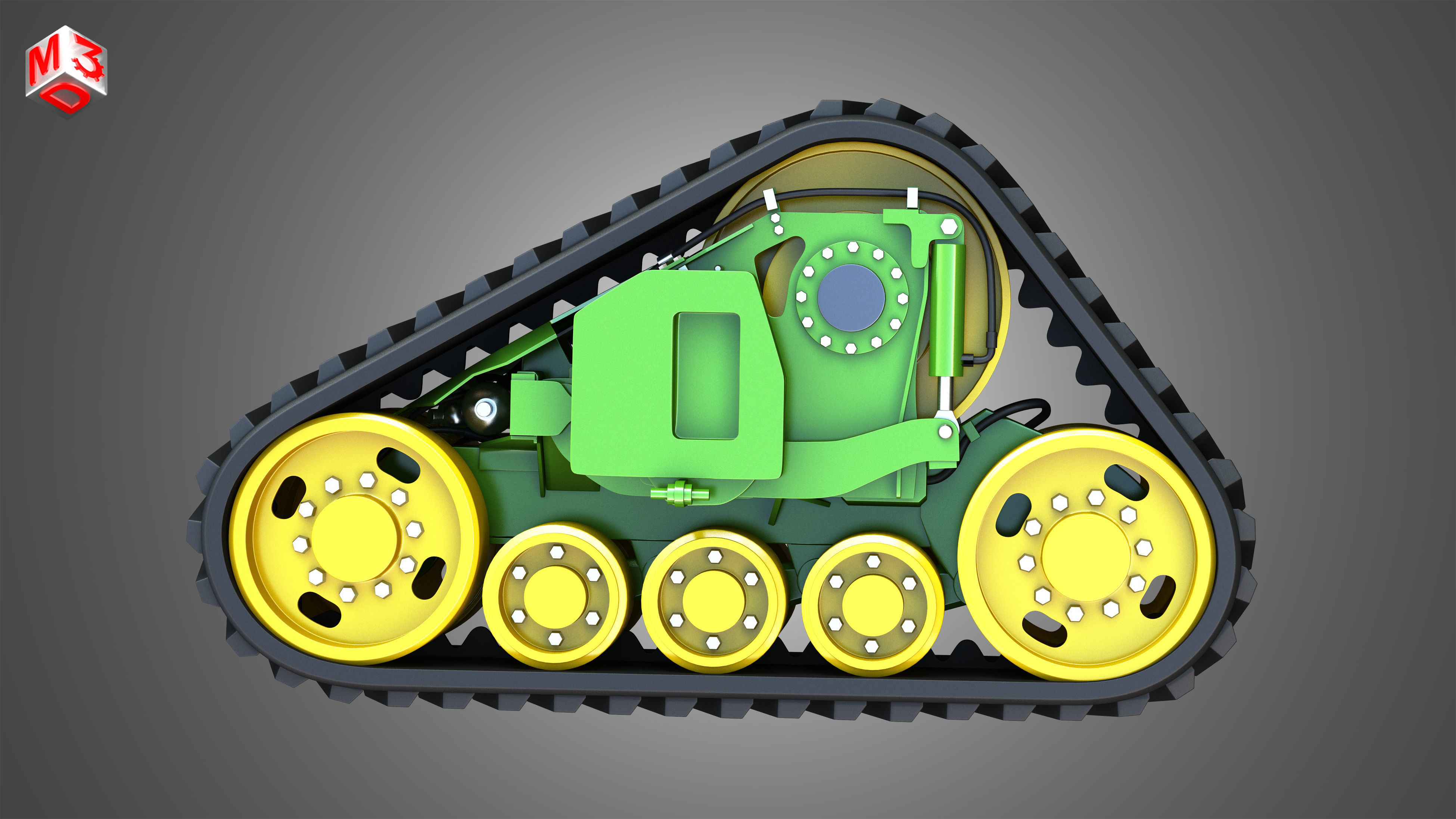 Rubber Crawler Track Systems - Package 3D model | CGTrader