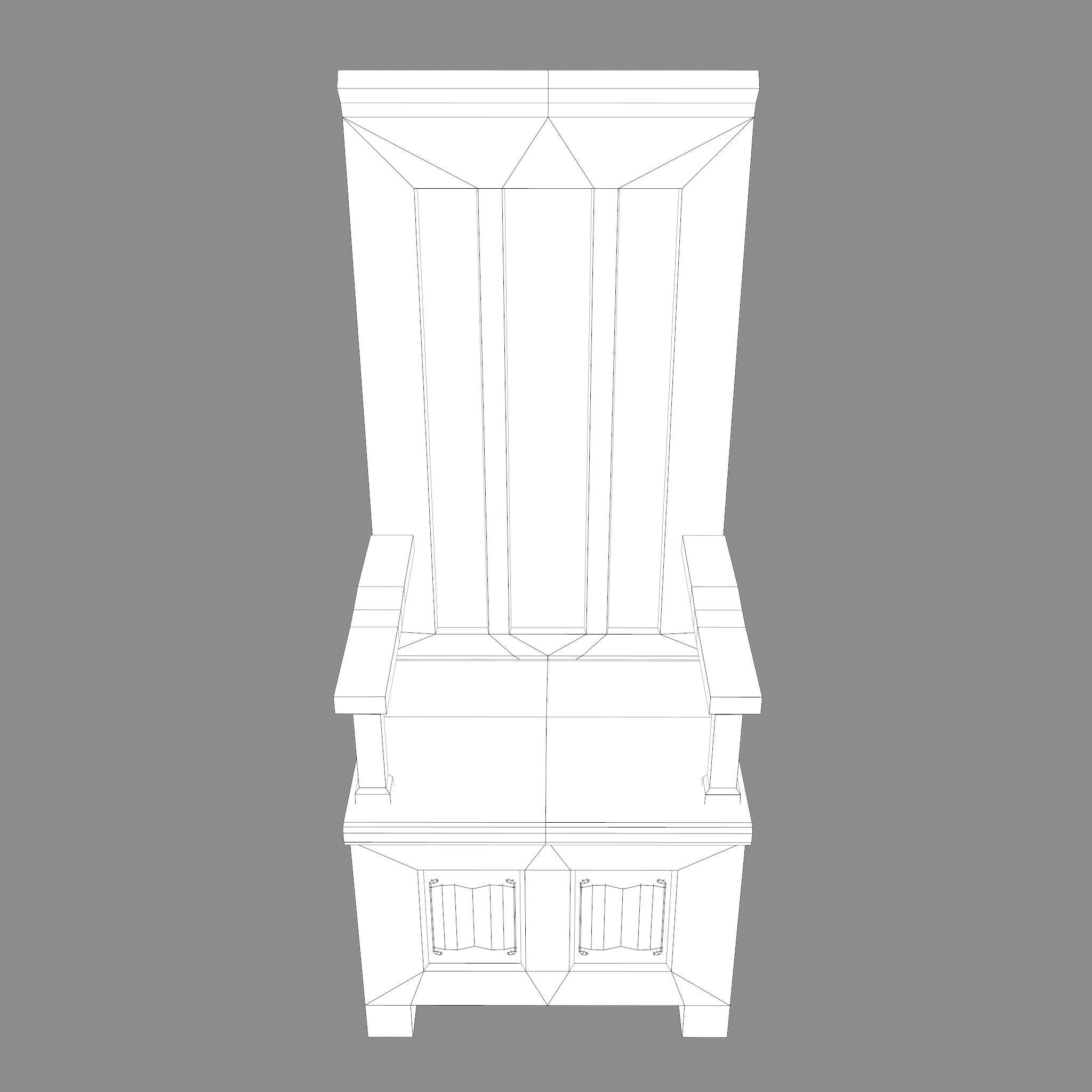 3D model Medieval Royal Chair VR / AR / low-poly | CGTrader