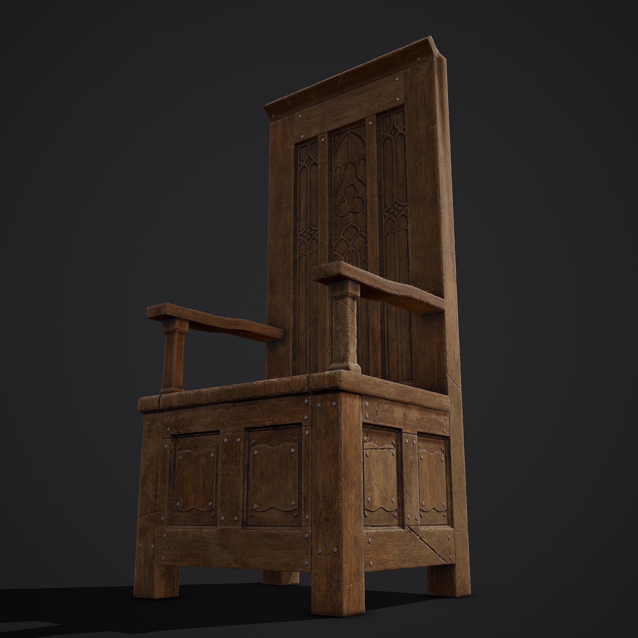 3D model Medieval Royal Chair VR / AR / low-poly | CGTrader