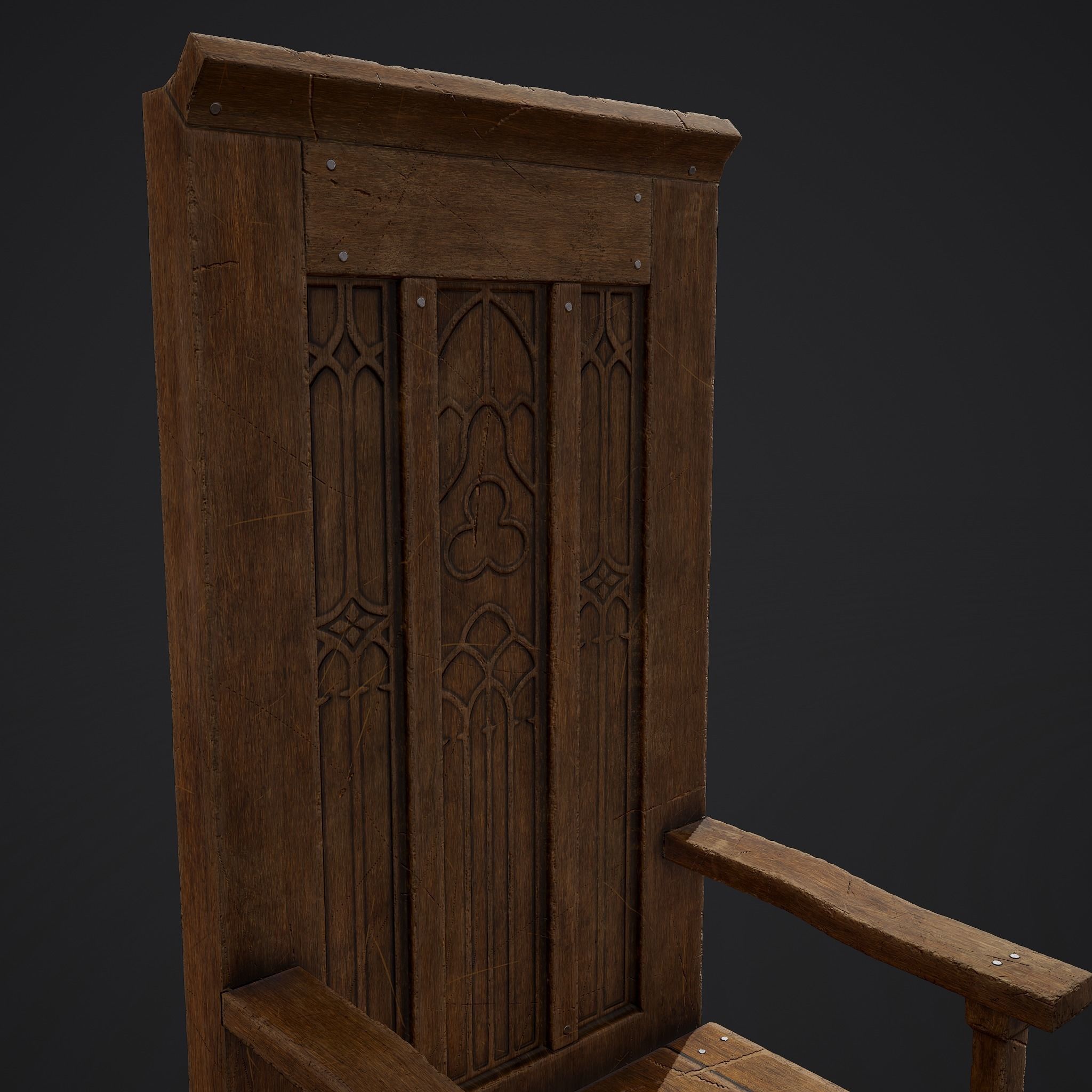 3D model Medieval Royal Chair VR / AR / low-poly | CGTrader