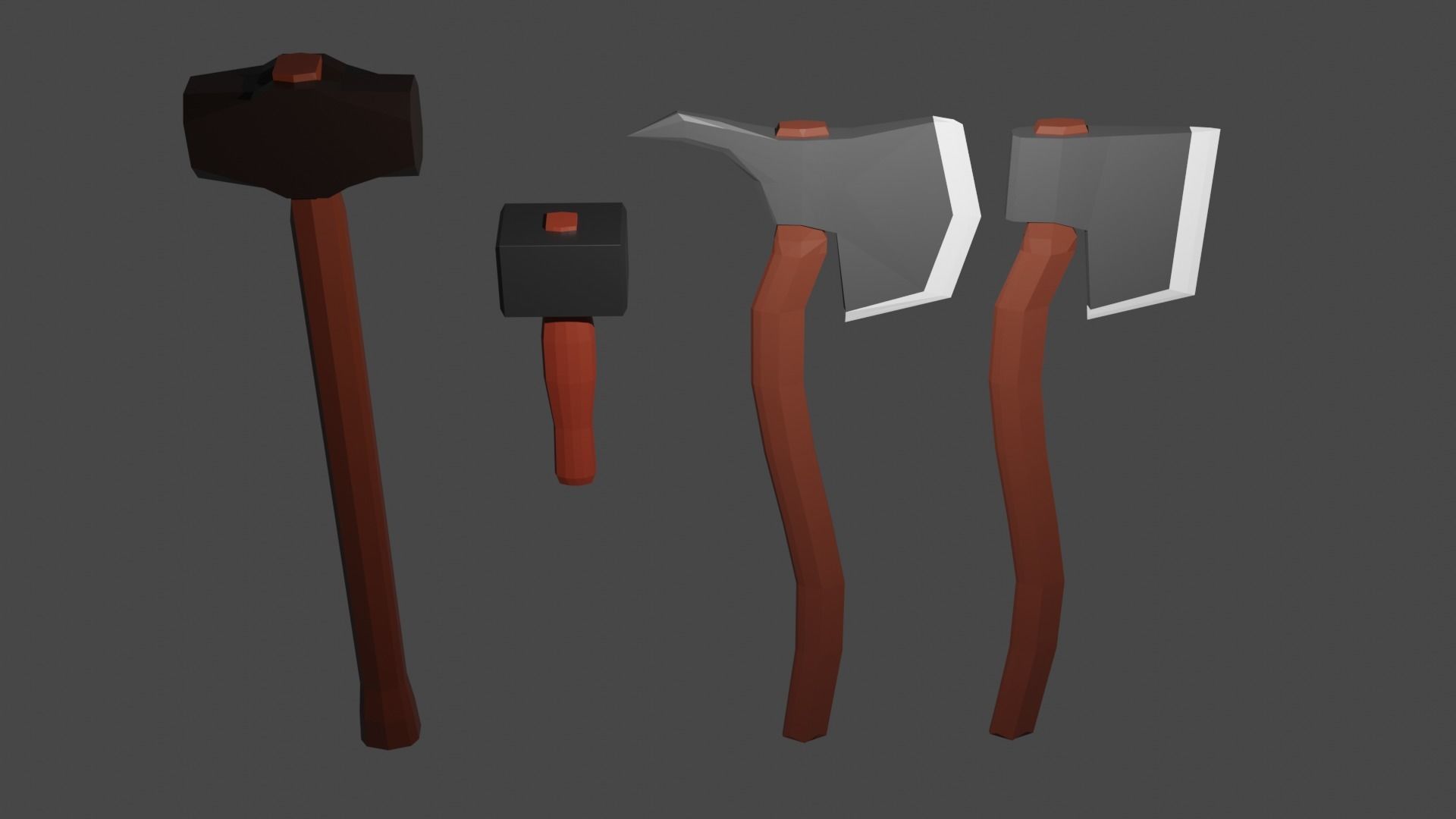 low poly tools bundle free 3D model | CGTrader