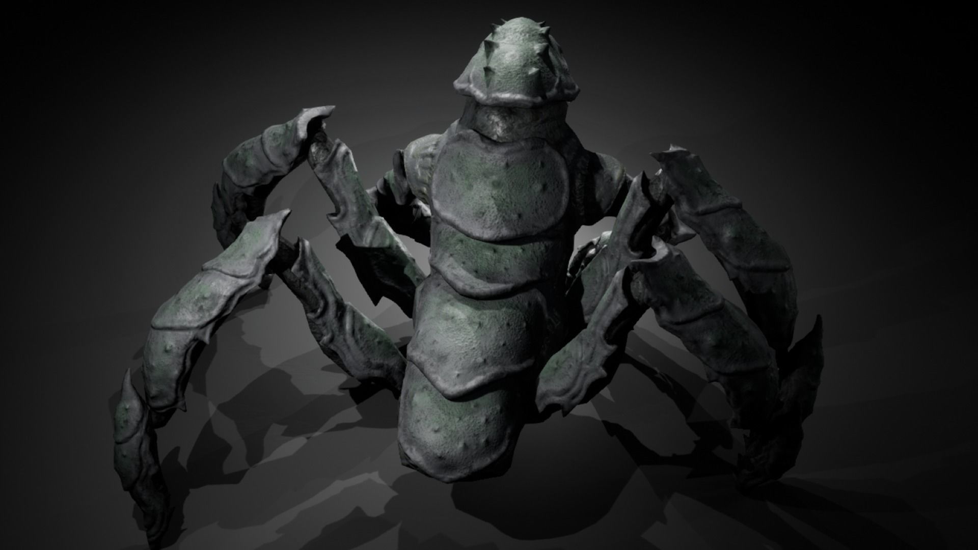 3D model Monster in the shell VR / AR / low-poly | CGTrader