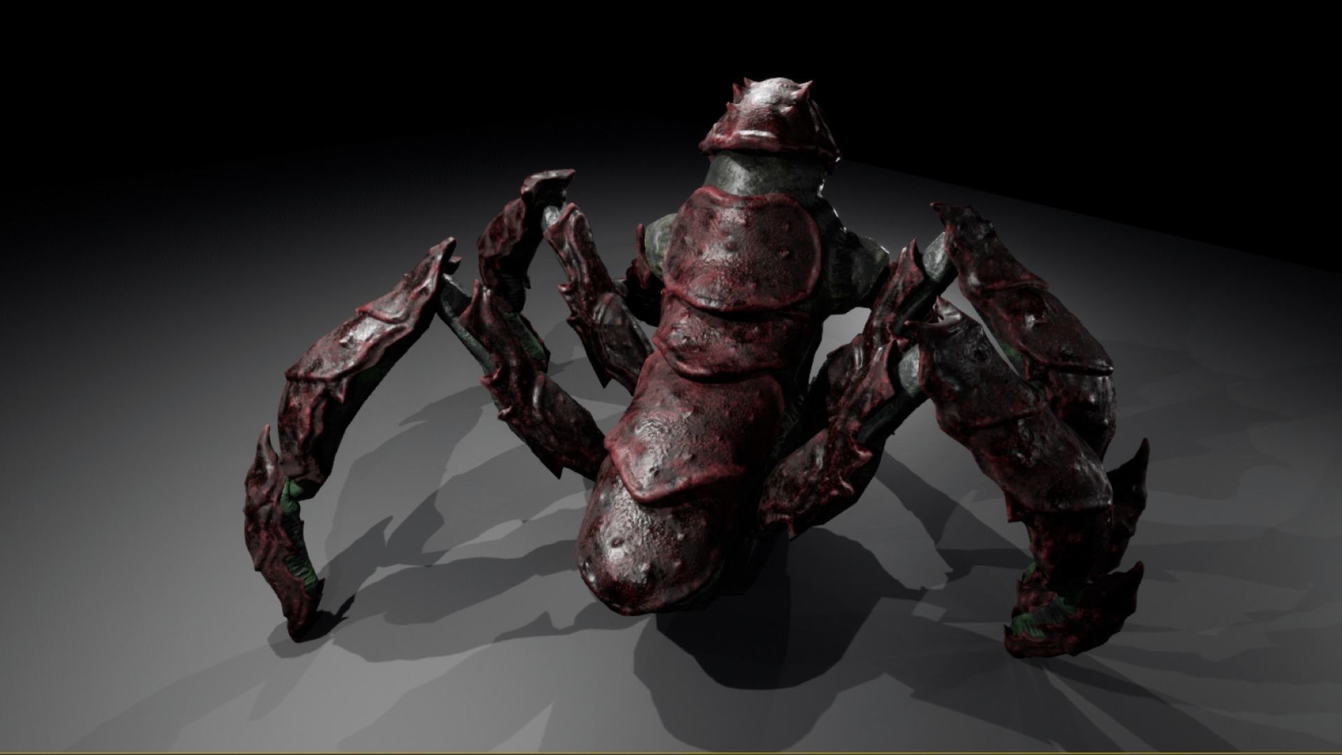 3D model Monster in the shell VR / AR / low-poly | CGTrader