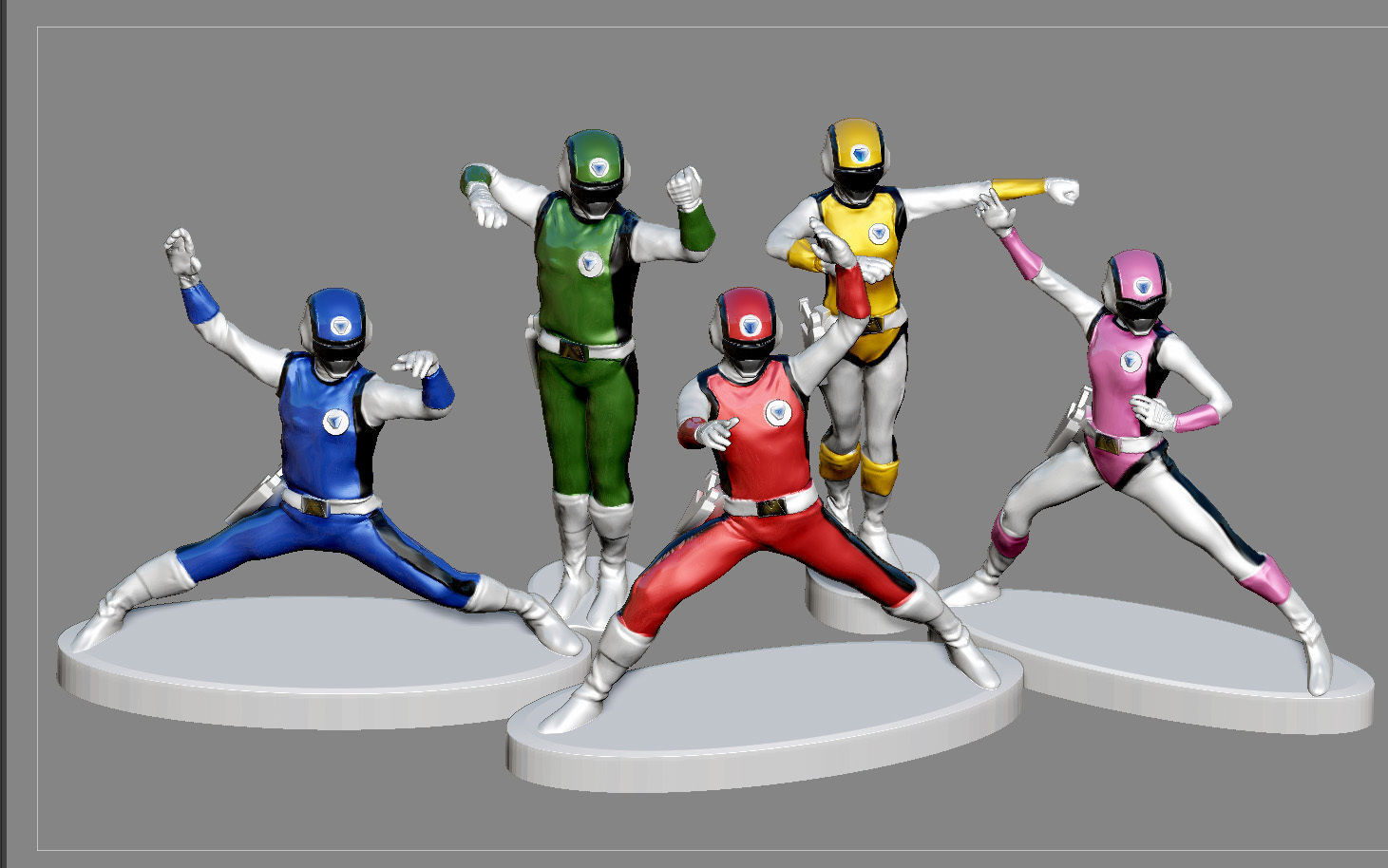 FLASHMAN STATUE Choushinsei FLASHMAN TV SHOW 3D model 3D printable ...