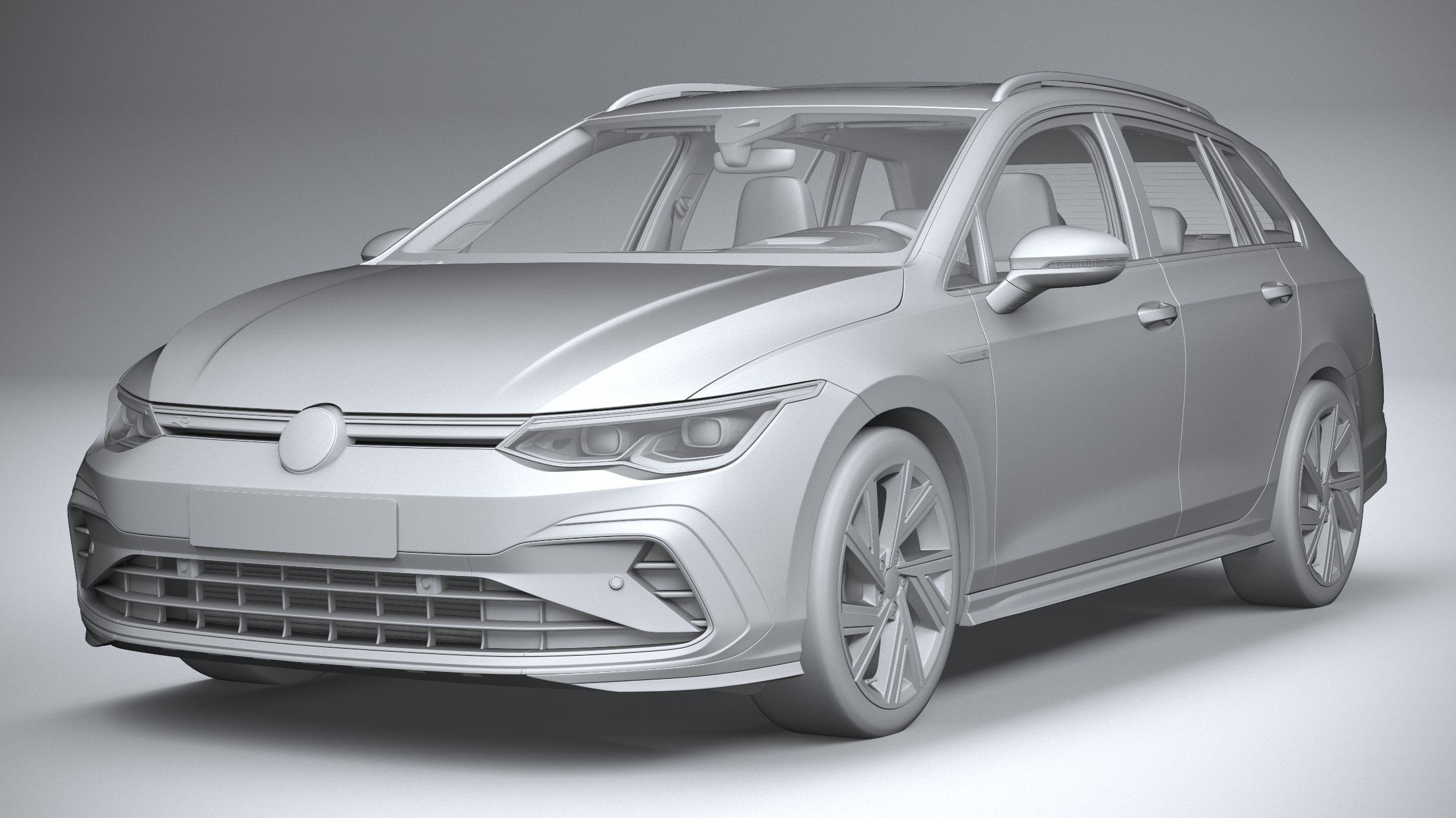 Volkswagen Golf Variant R-line 2021 3D model | CGTrader