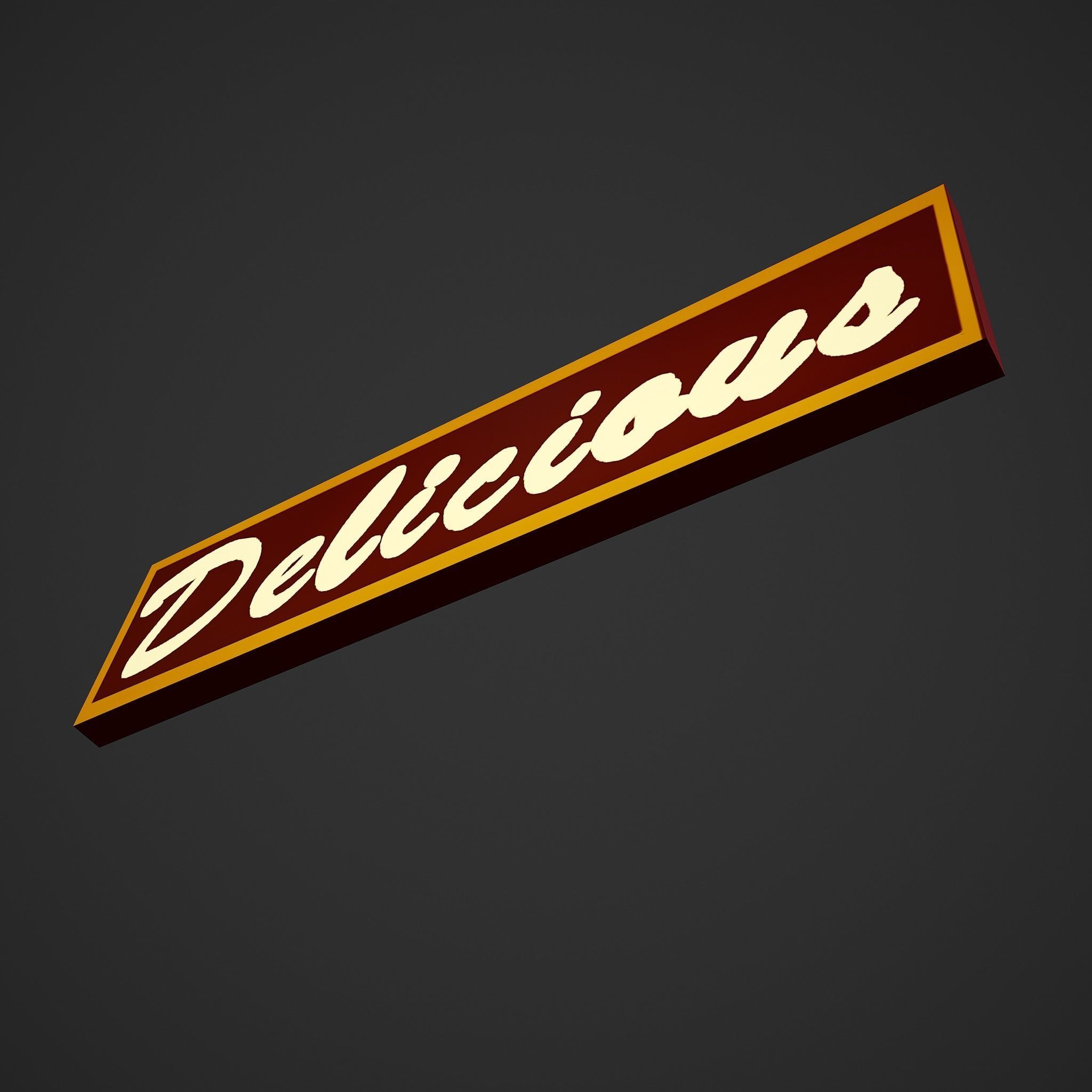 Delicious Sign free VR / AR / low-poly 3D model | CGTrader