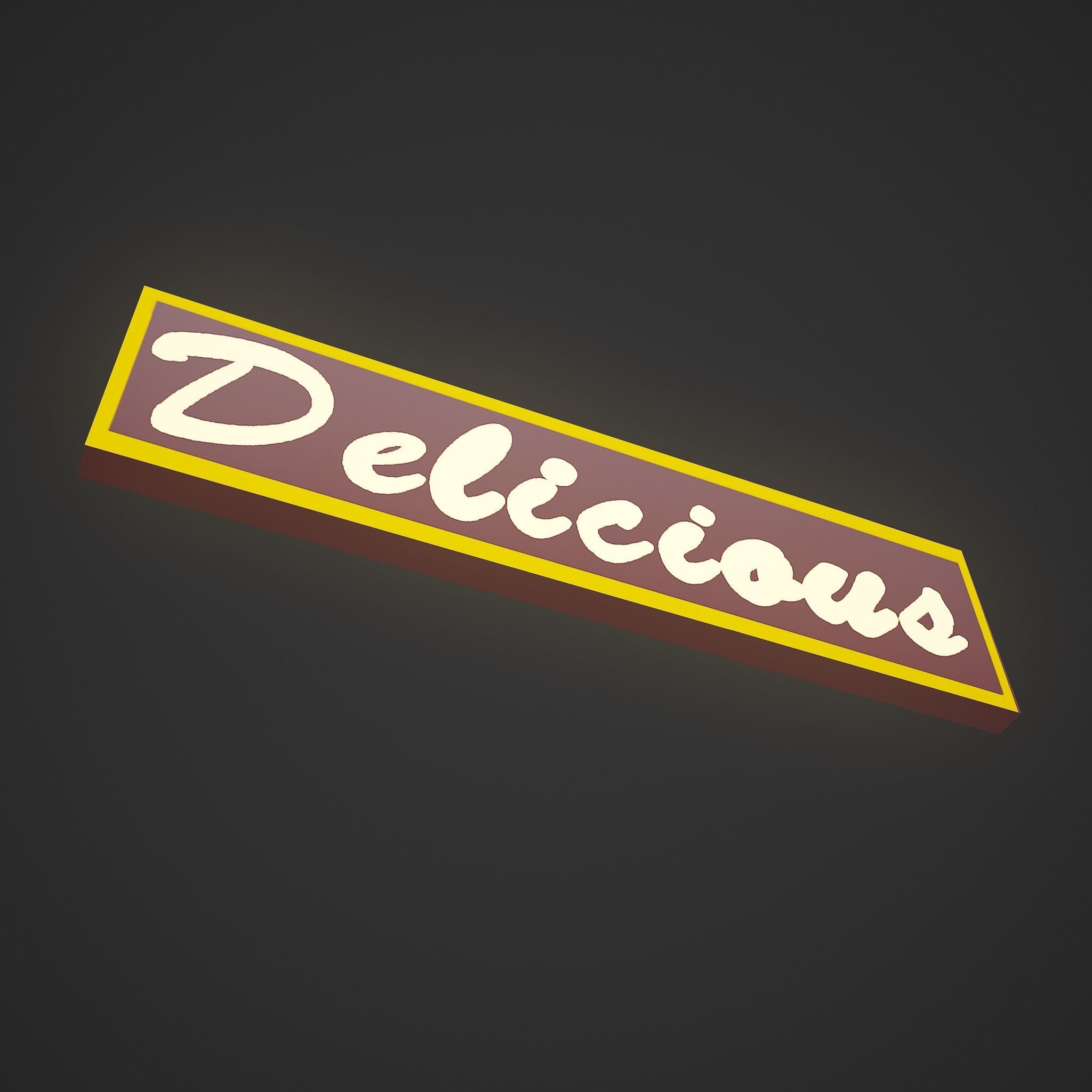 Delicious Sign free VR / AR / low-poly 3D model | CGTrader