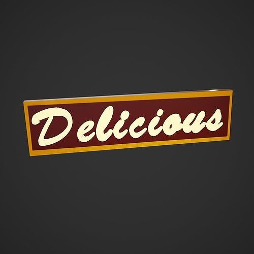 Delicious Sign free VR / AR / low-poly 3D model | CGTrader