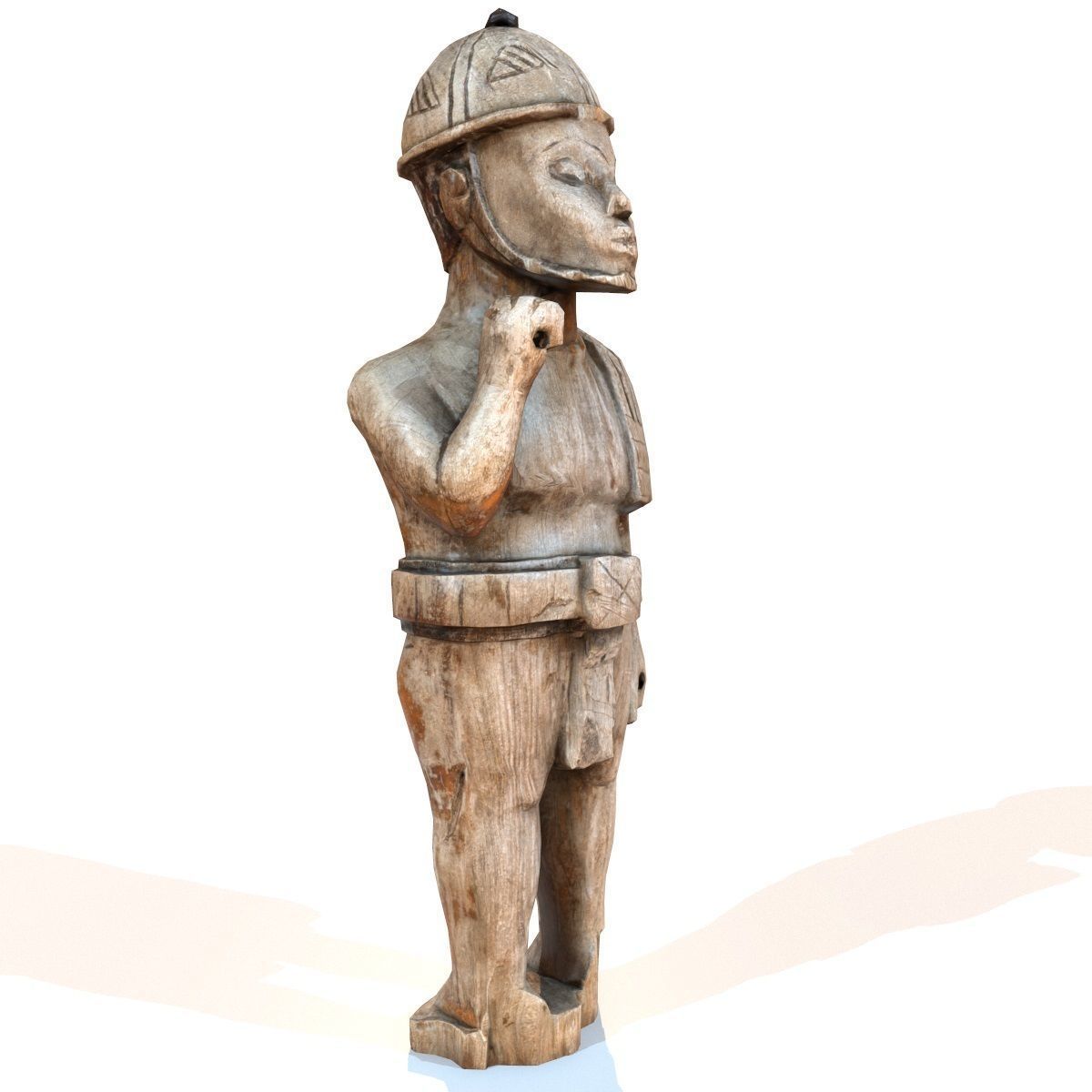 3D model Wooden Soldier Primitive Statue VR / AR / low-poly | CGTrader