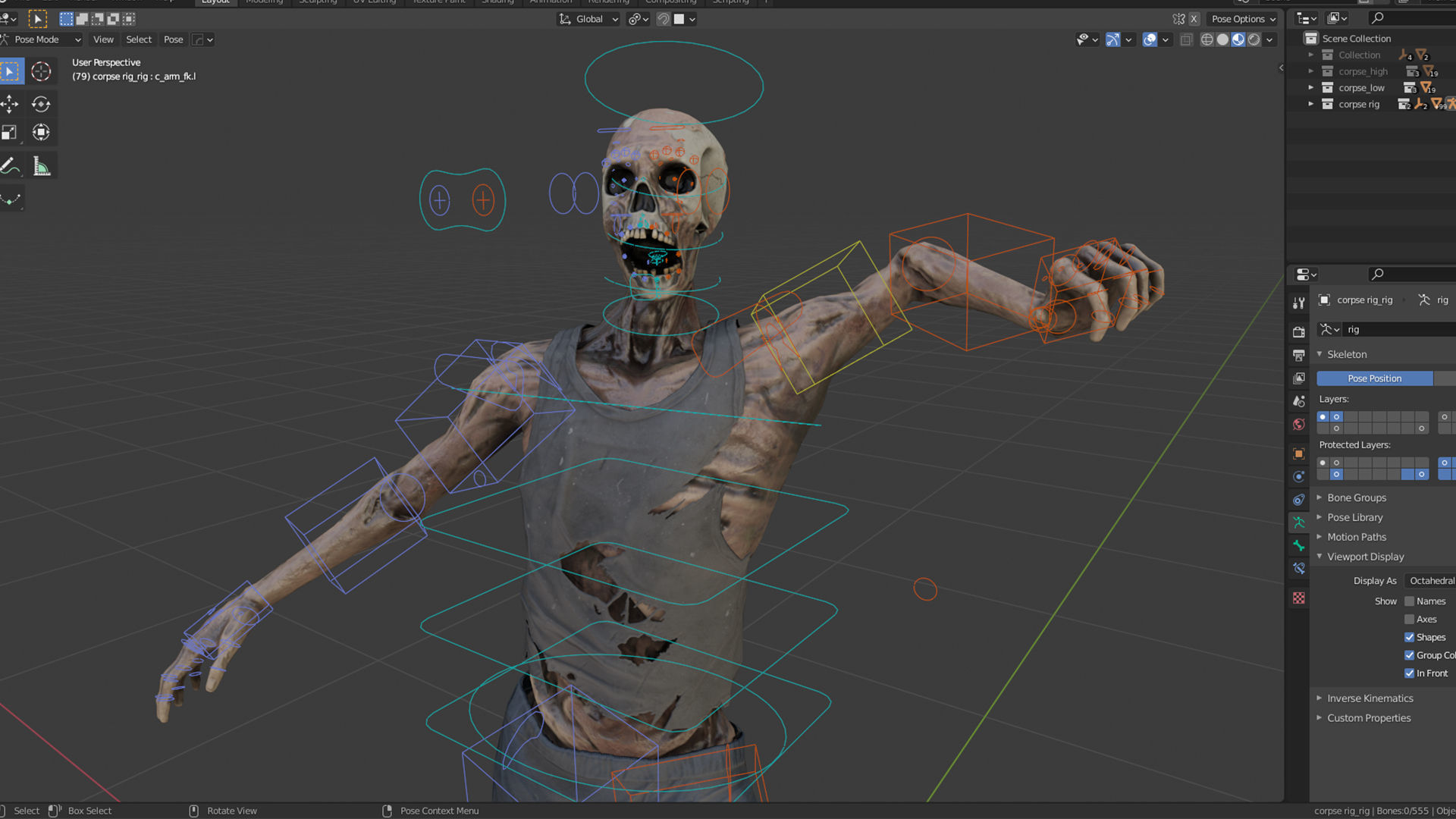 3D model CORPSE VR / AR / low-poly rigged animated | CGTrader