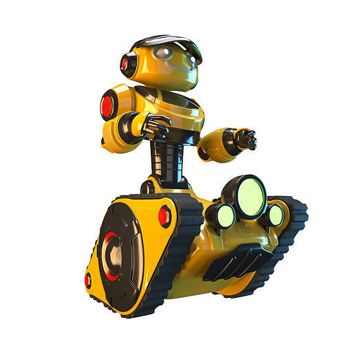 Yellow robot toy 3D model | CGTrader