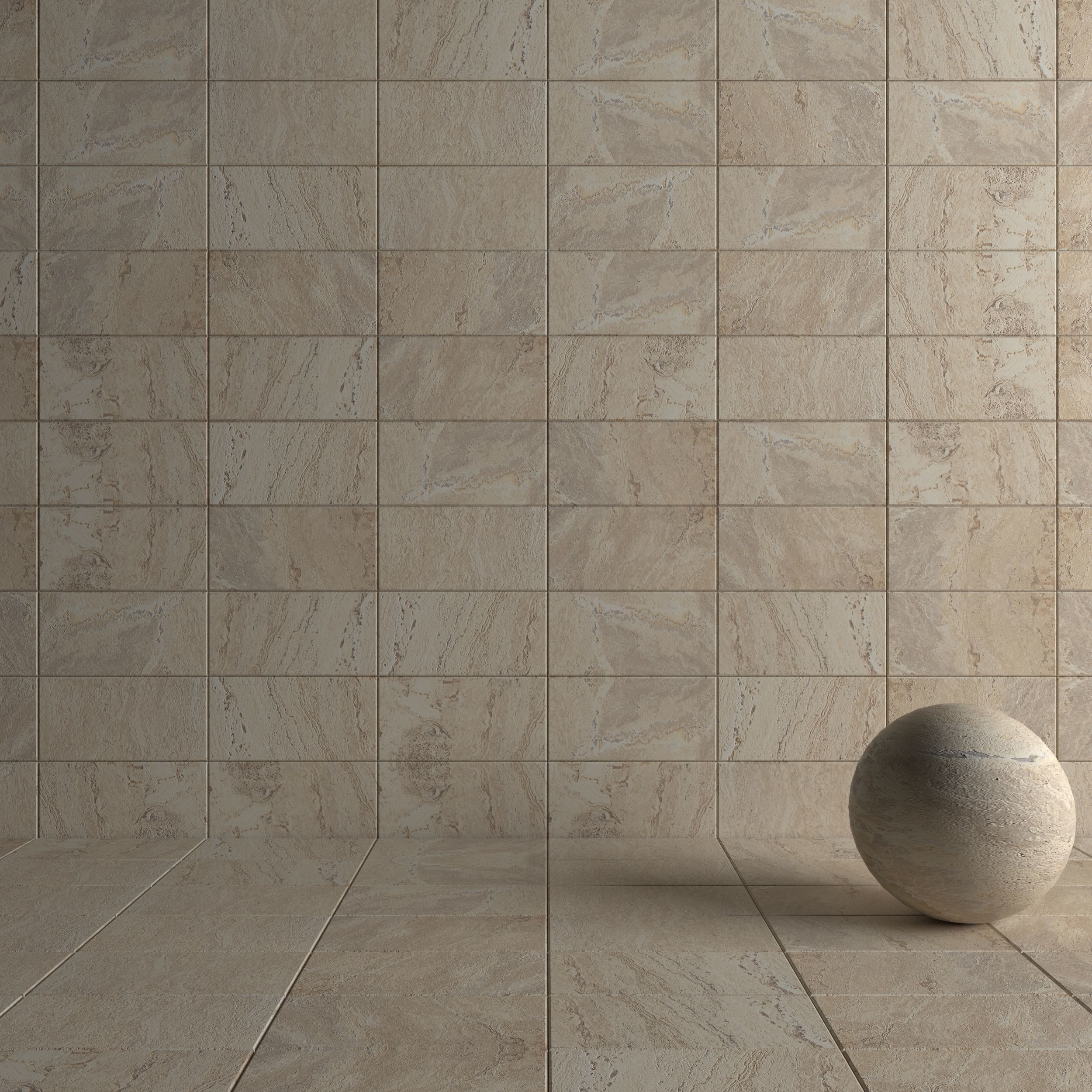 Stone Wall Tiles Antico Sand 30x60 Set 1 Texture | CGTrader