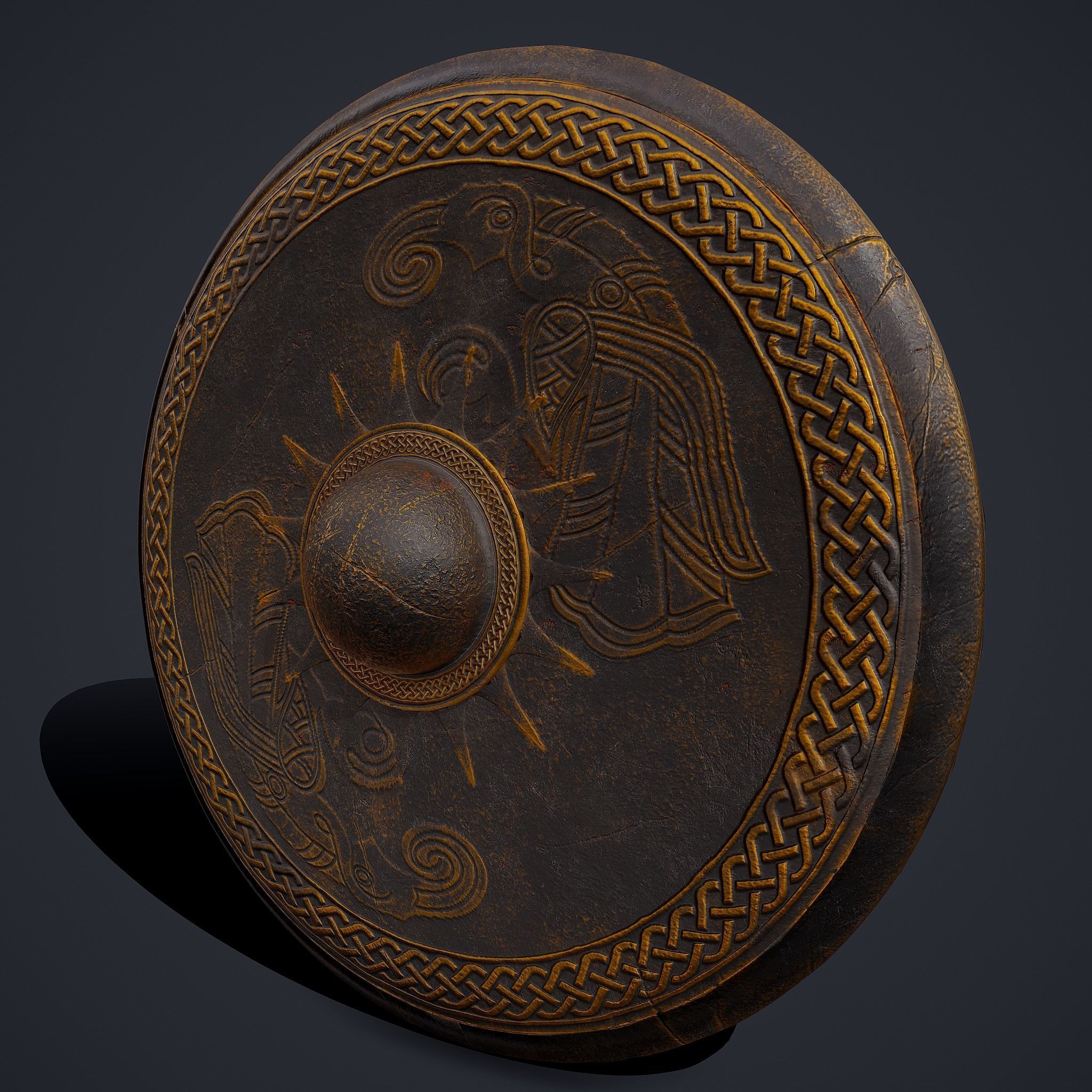 3D model Viking Sun Shield VR / AR / low-poly | CGTrader