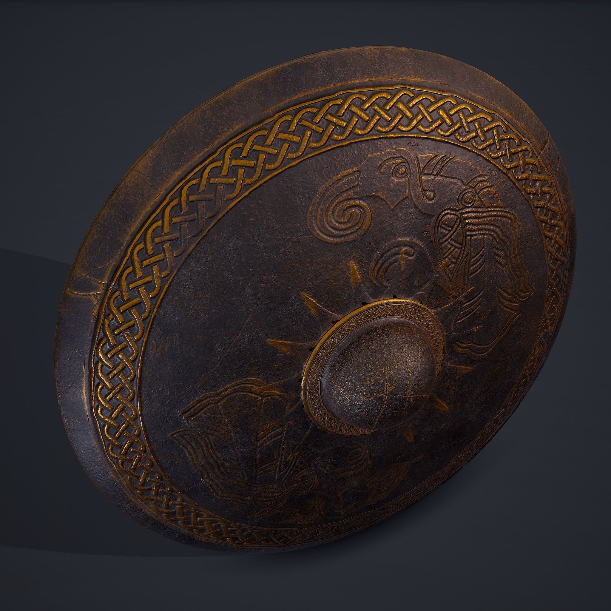 3D model Viking Sun Shield VR / AR / low-poly | CGTrader
