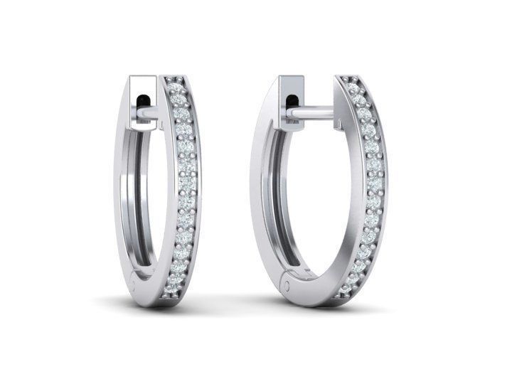 Hoop Earrings 15mm size Printable Earrings 3dmodel 3D model 3D ...
