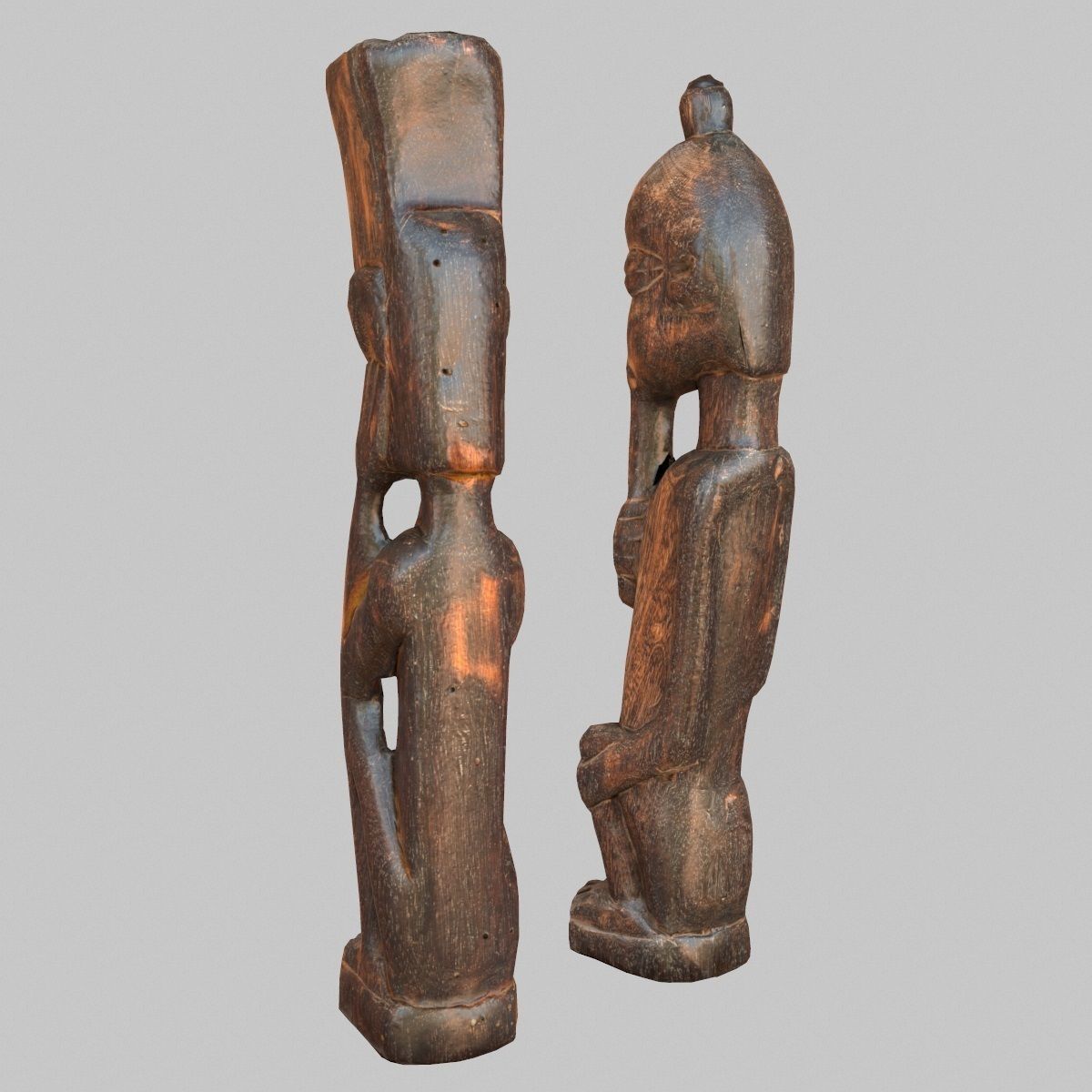 3D model Primitive Sculpture Couple 3 VR / AR / low-poly | CGTrader