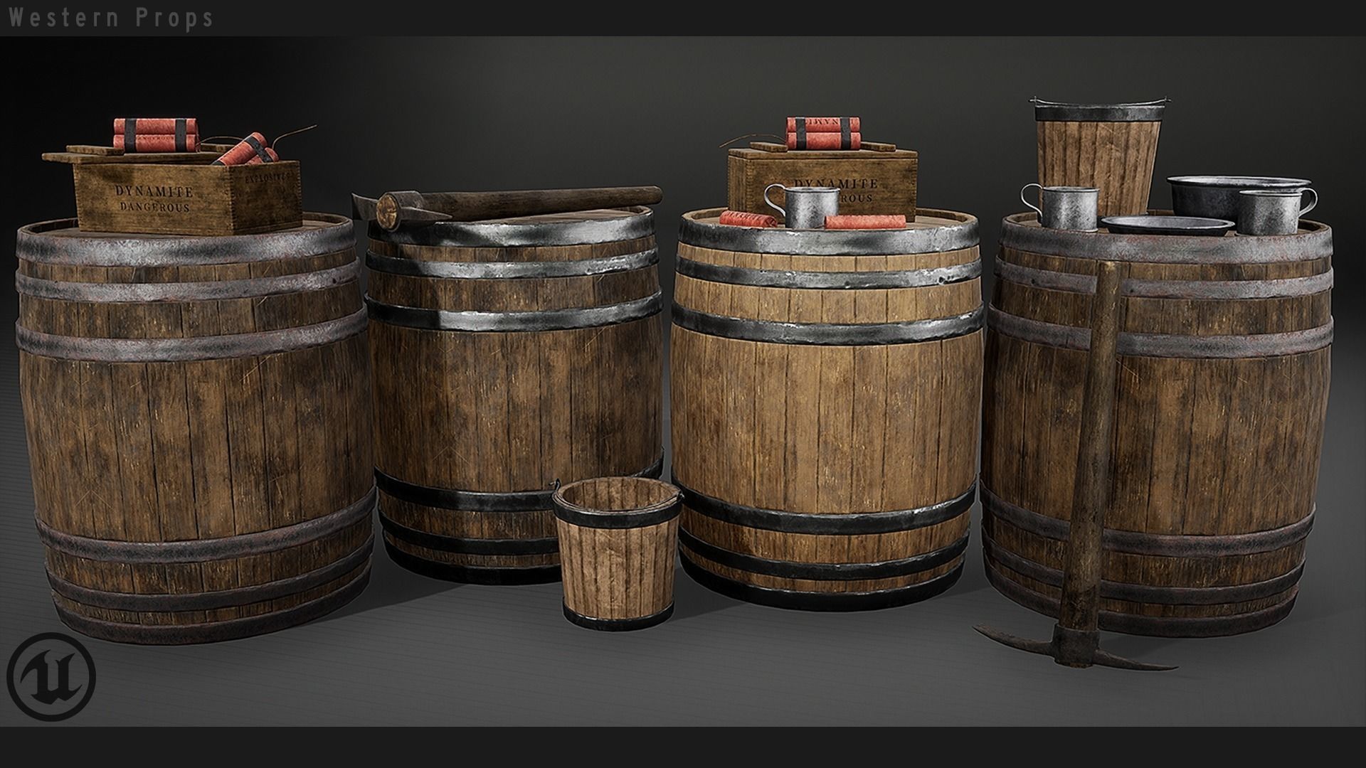 Western Props Vol 1 free VR / AR / low-poly 3D model | CGTrader