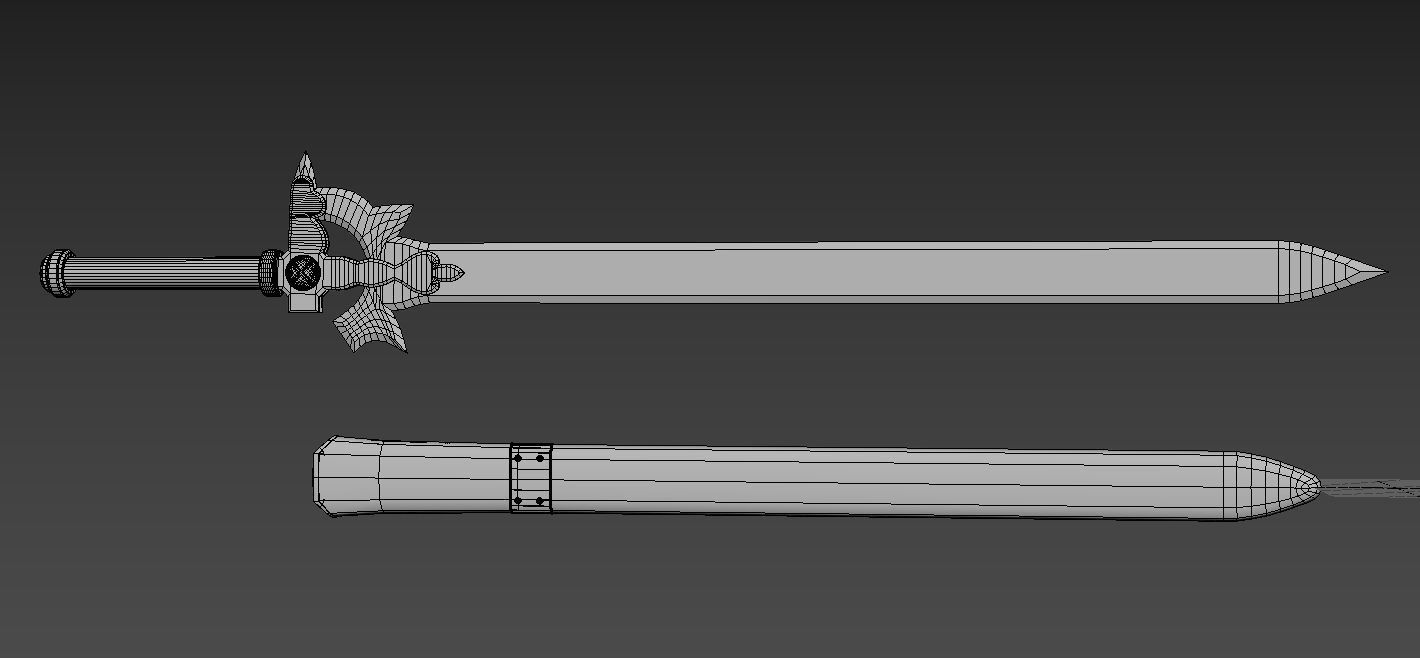 3D model Kirito Elucidator Sword Art Online VR / AR / low-poly | CGTrader