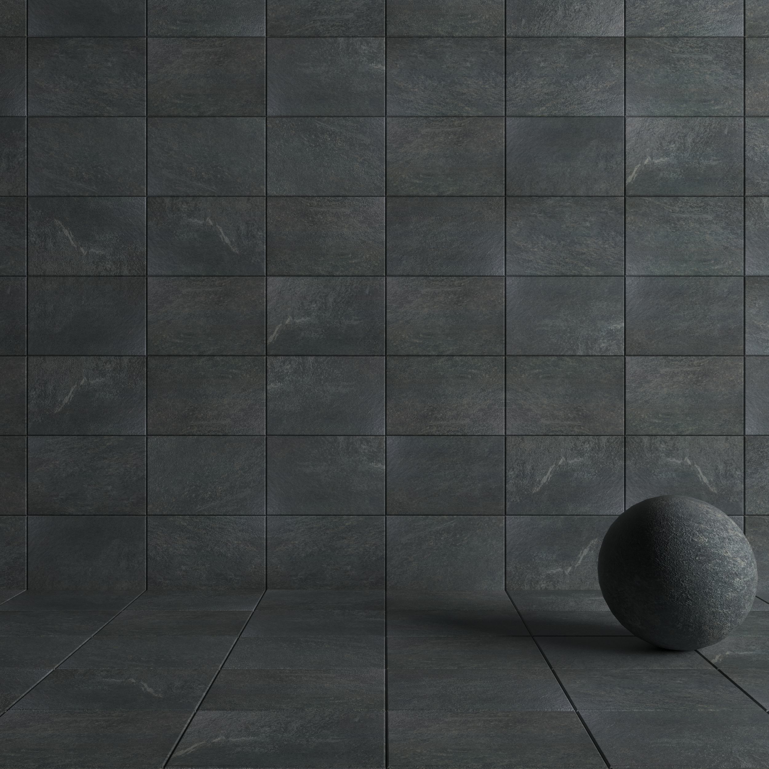 Stone Wall Tiles Mojo Anthracite 40x60 Texture | CGTrader