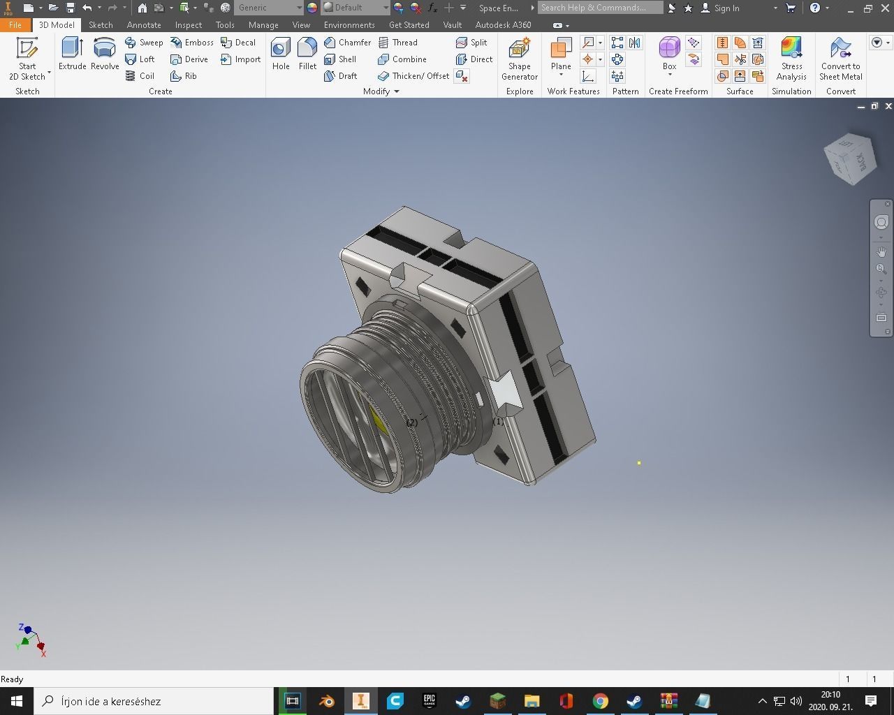 Space Engineers Spotlight Block 3D model 3D printable | CGTrader
