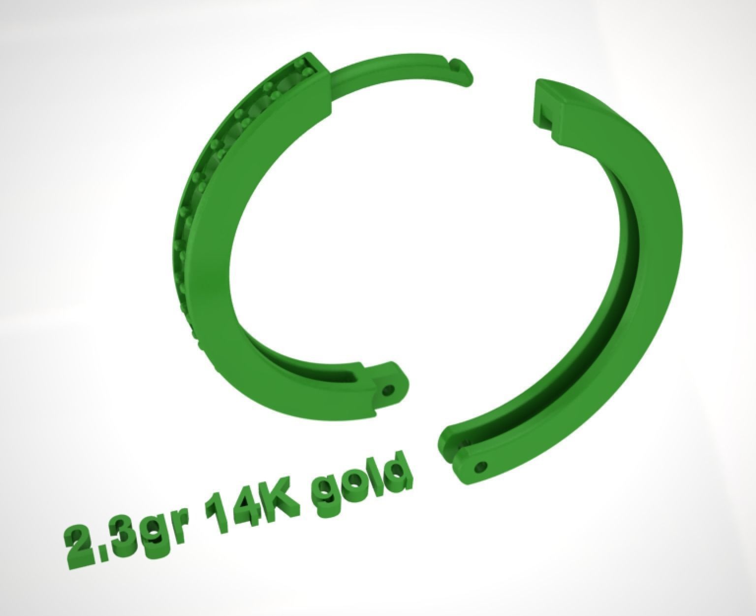 Hoop Earrings 20mm 3dmodel printable 3D model 3D printable | CGTrader