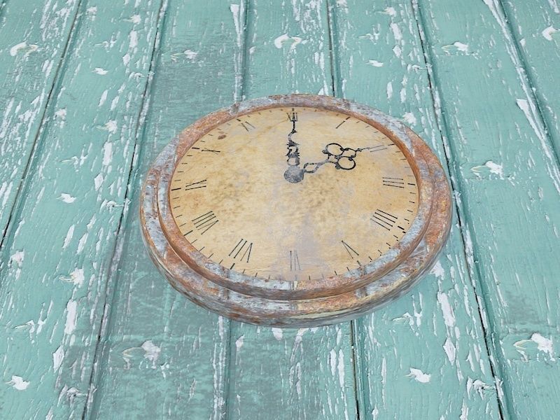Old rusty wall clock 3D model | CGTrader