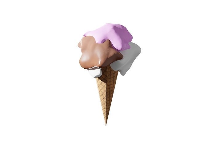 Gelato three flavors free VR / AR / low-poly 3D model | CGTrader