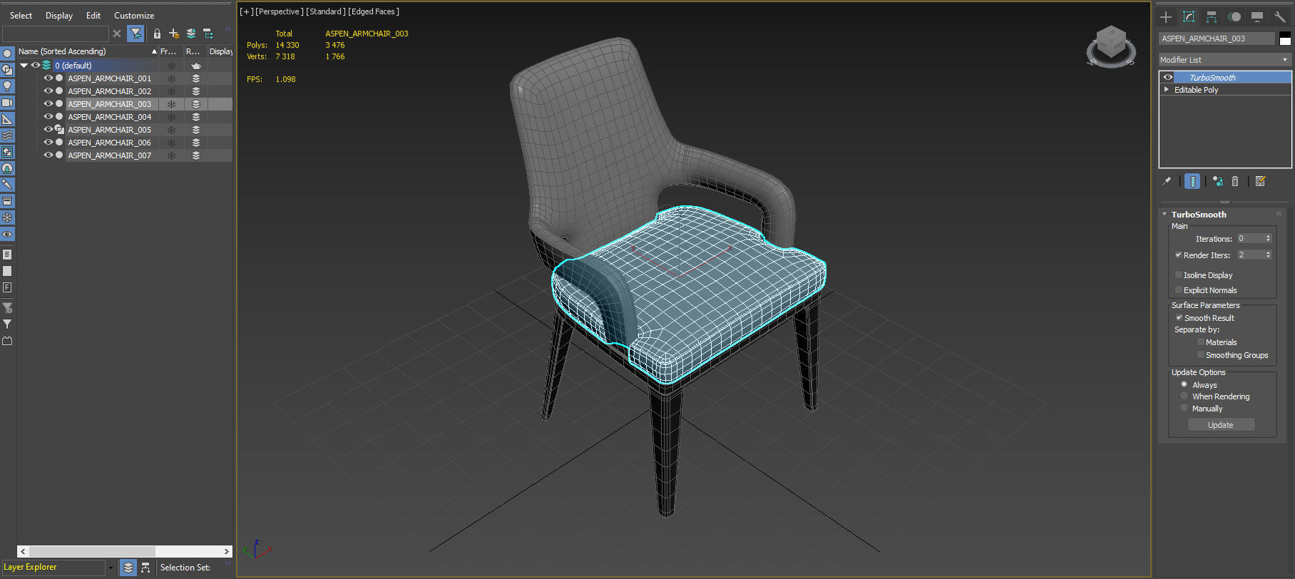 ASPEN ARMCHAIR 3D model | CGTrader