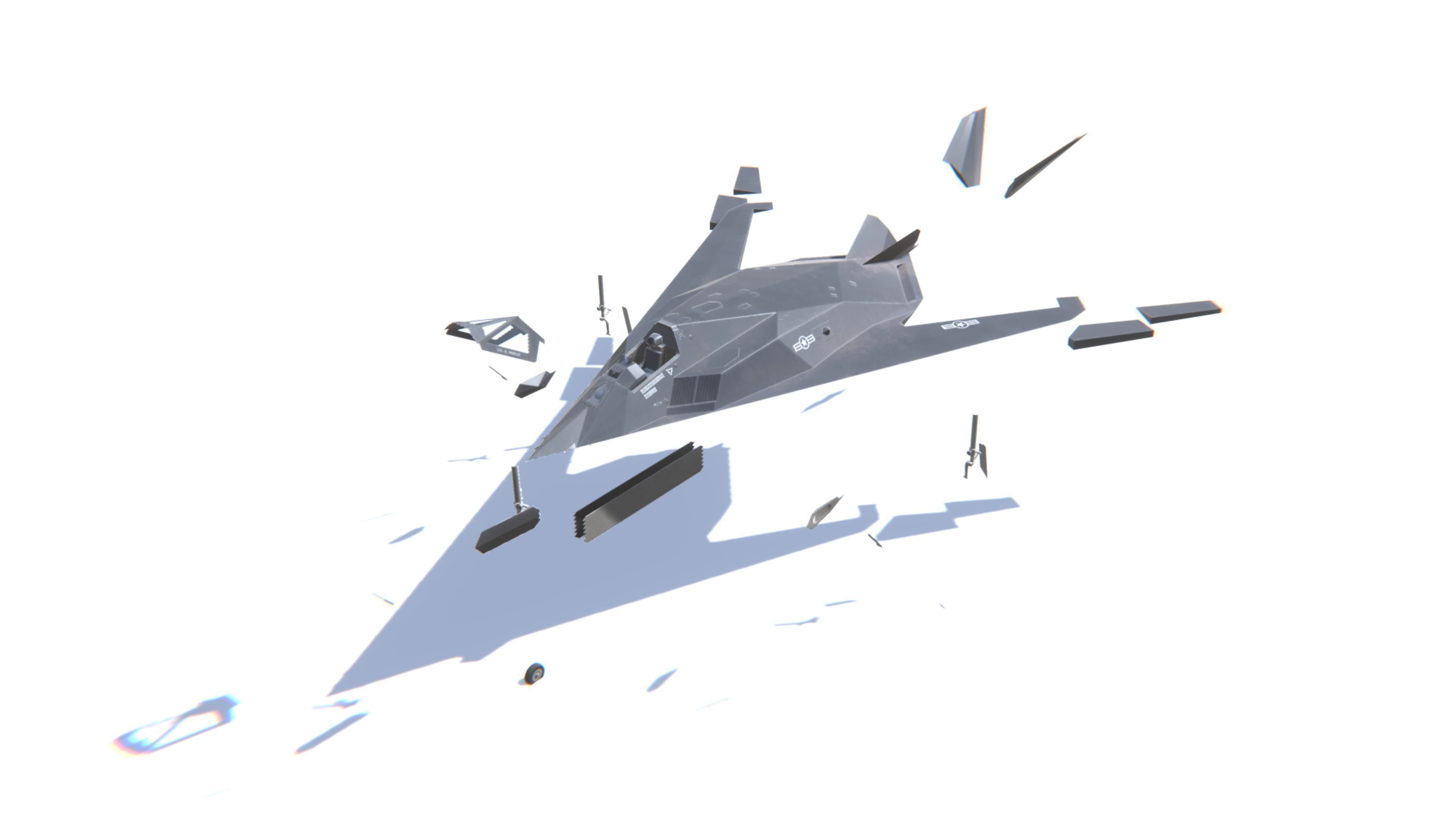 3D model F-117 Nighthawk Jet Fighter Aircraft VR / AR / low-poly | CGTrader