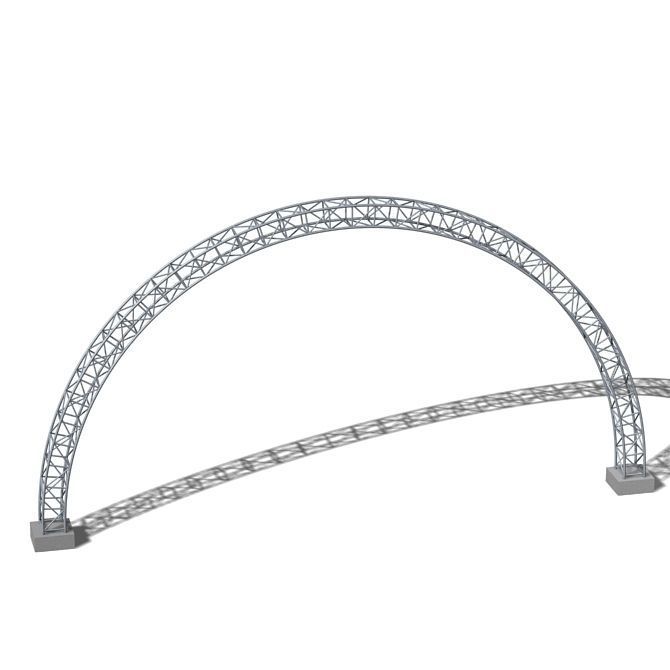 Metallic structure truss 05 Arc 3D model | CGTrader